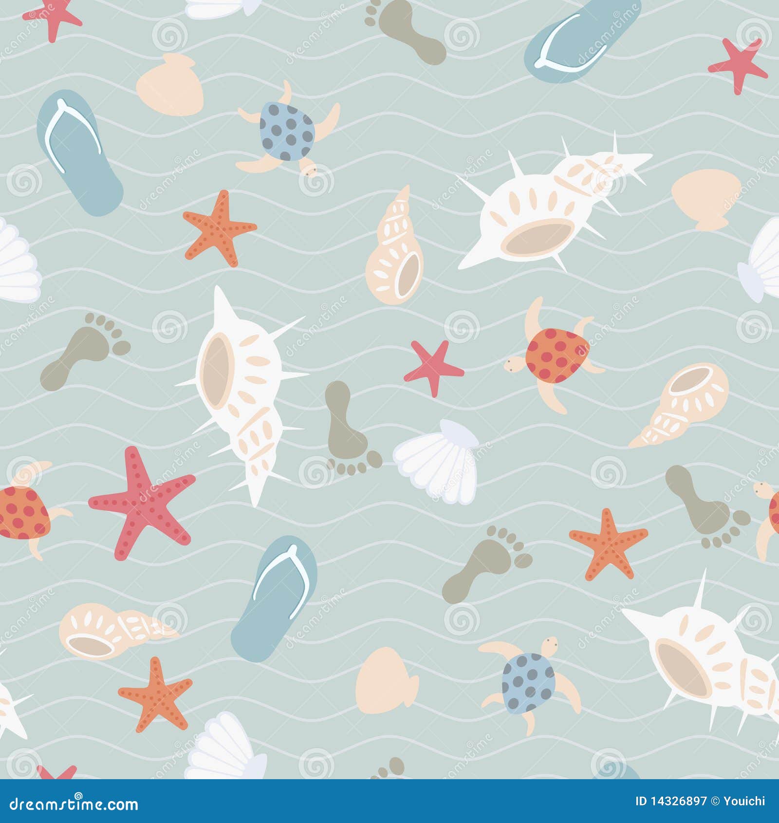 Seamless sea pattern stock vector. Illustration of abstract - 14326897