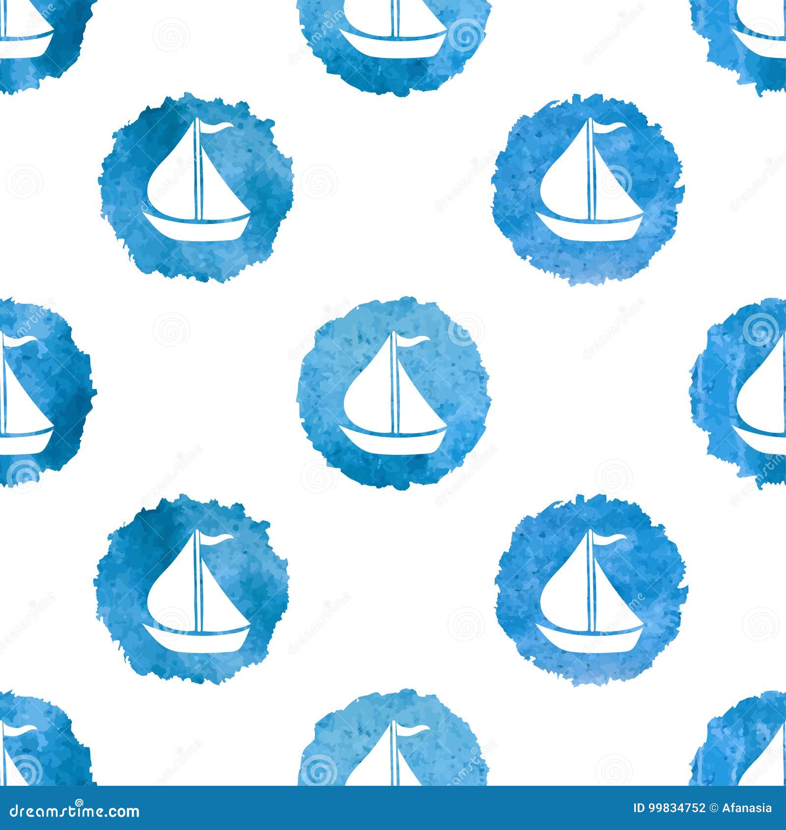Seamless Sea Pattern with Sailing Ships. Stock Vector - Illustration of ...