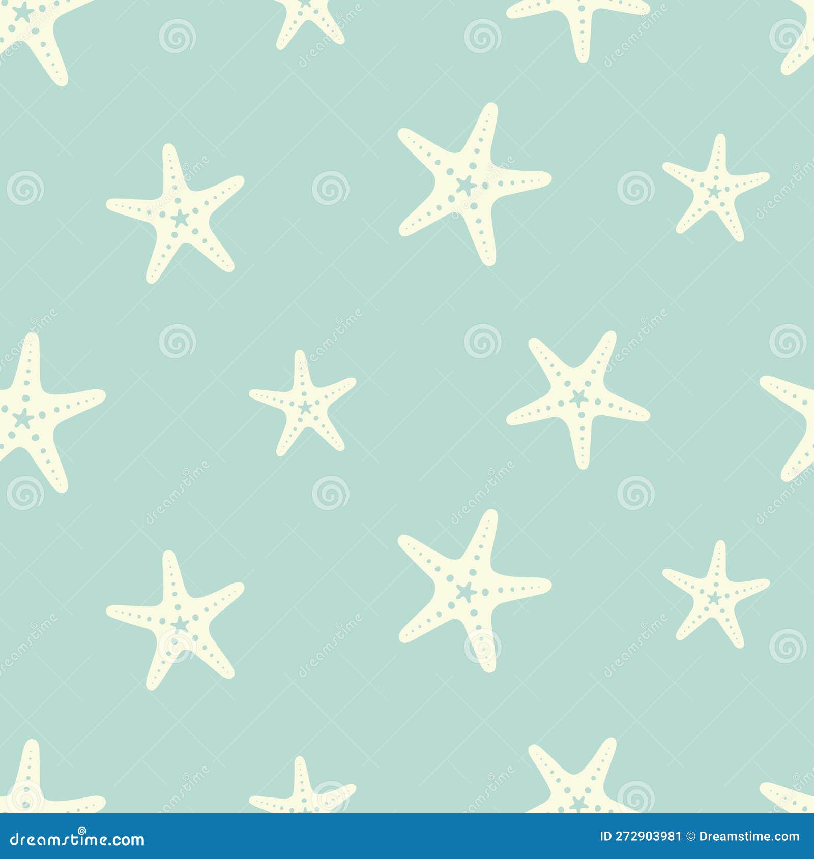 Seamless Seamless Sea Star, Starfish Pattern and Background Vector ...