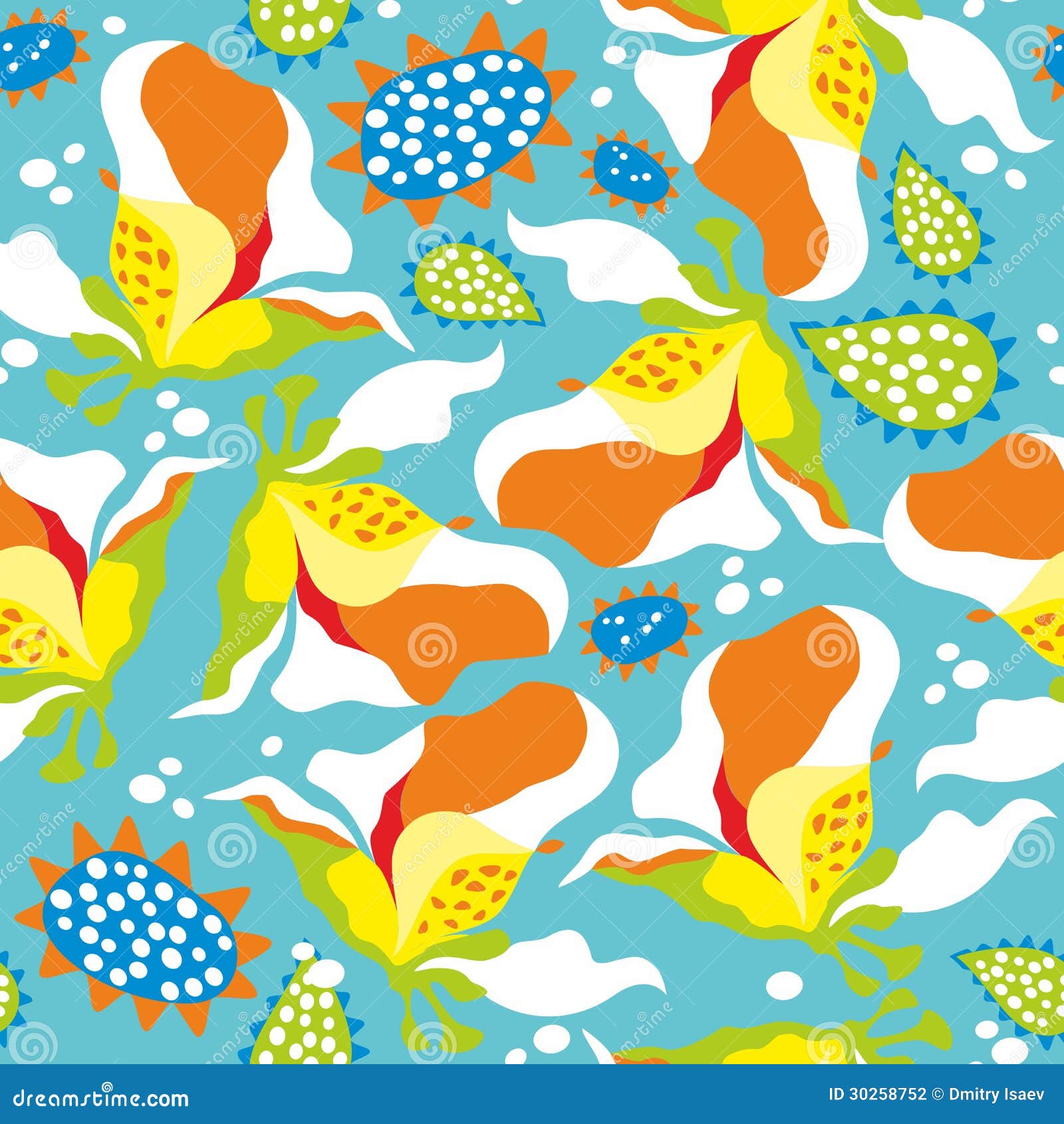 Seamless sea texture 554 stock vector. Illustration of life - 30258752