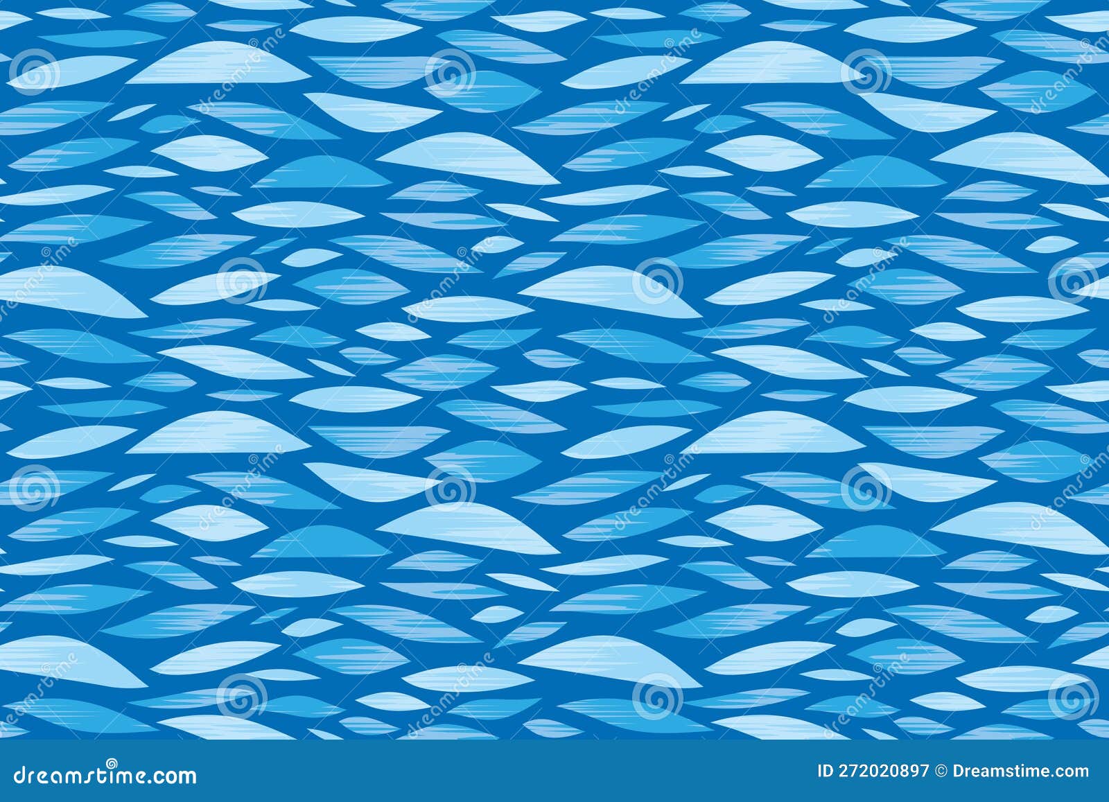 Seamless sea waves pattern stock vector. Illustration of color - 272020897