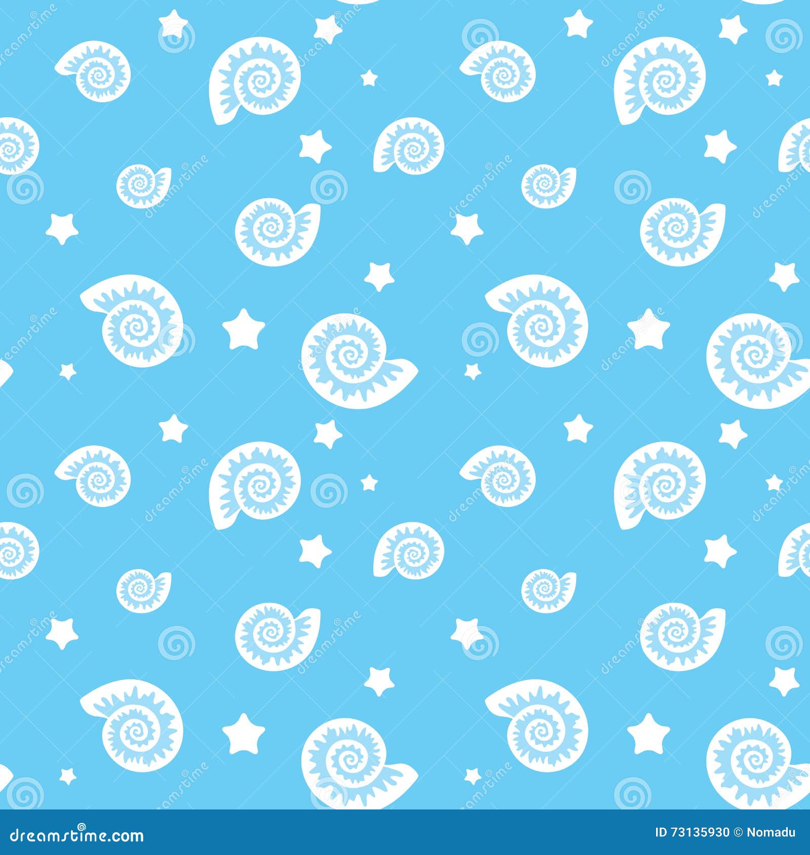 Seashell Pattern Vector Illustration | CartoonDealer.com #34477488
