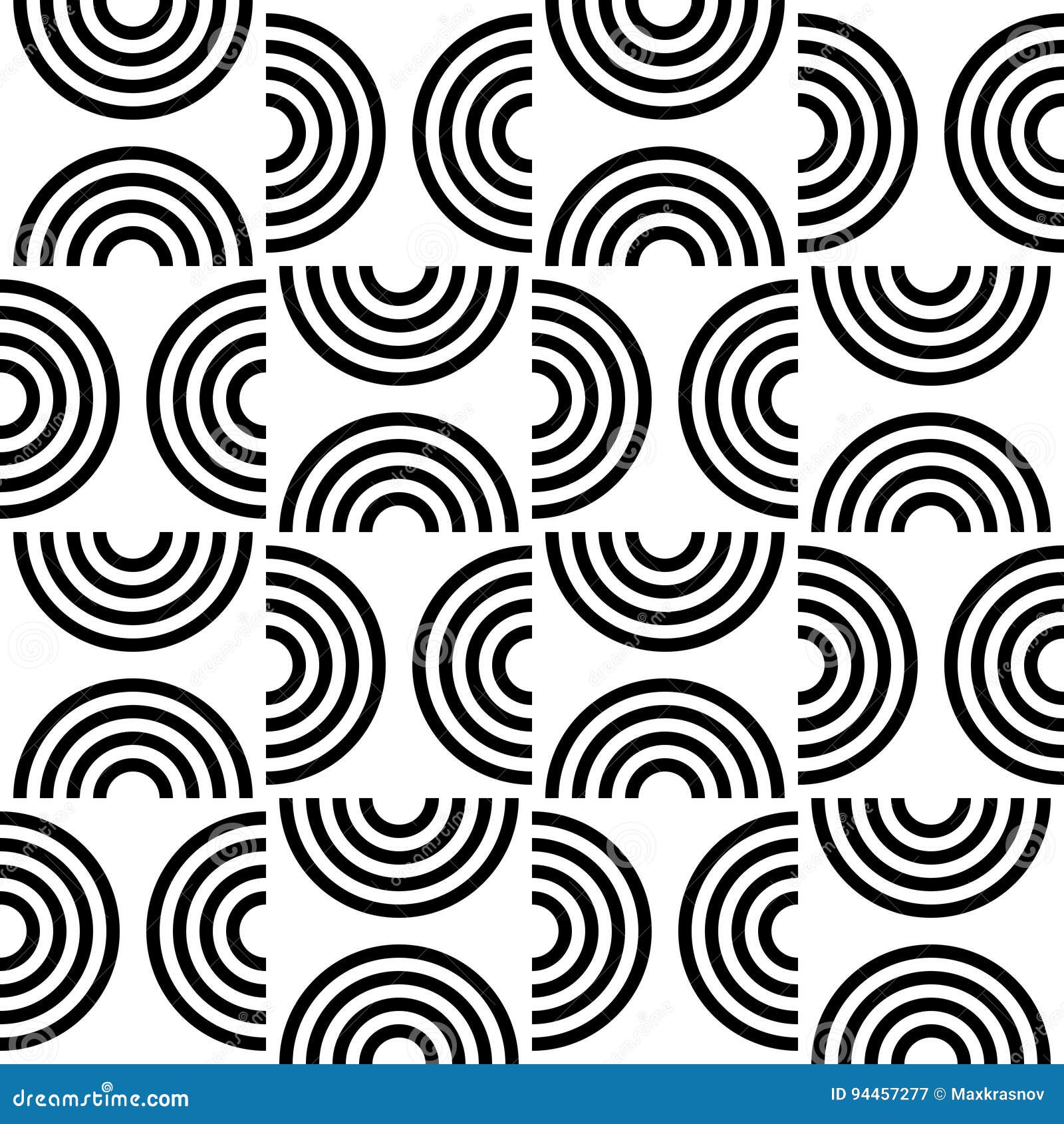 Seamless Semicircle Pattern Stock Vector - Illustration of mosaic ...