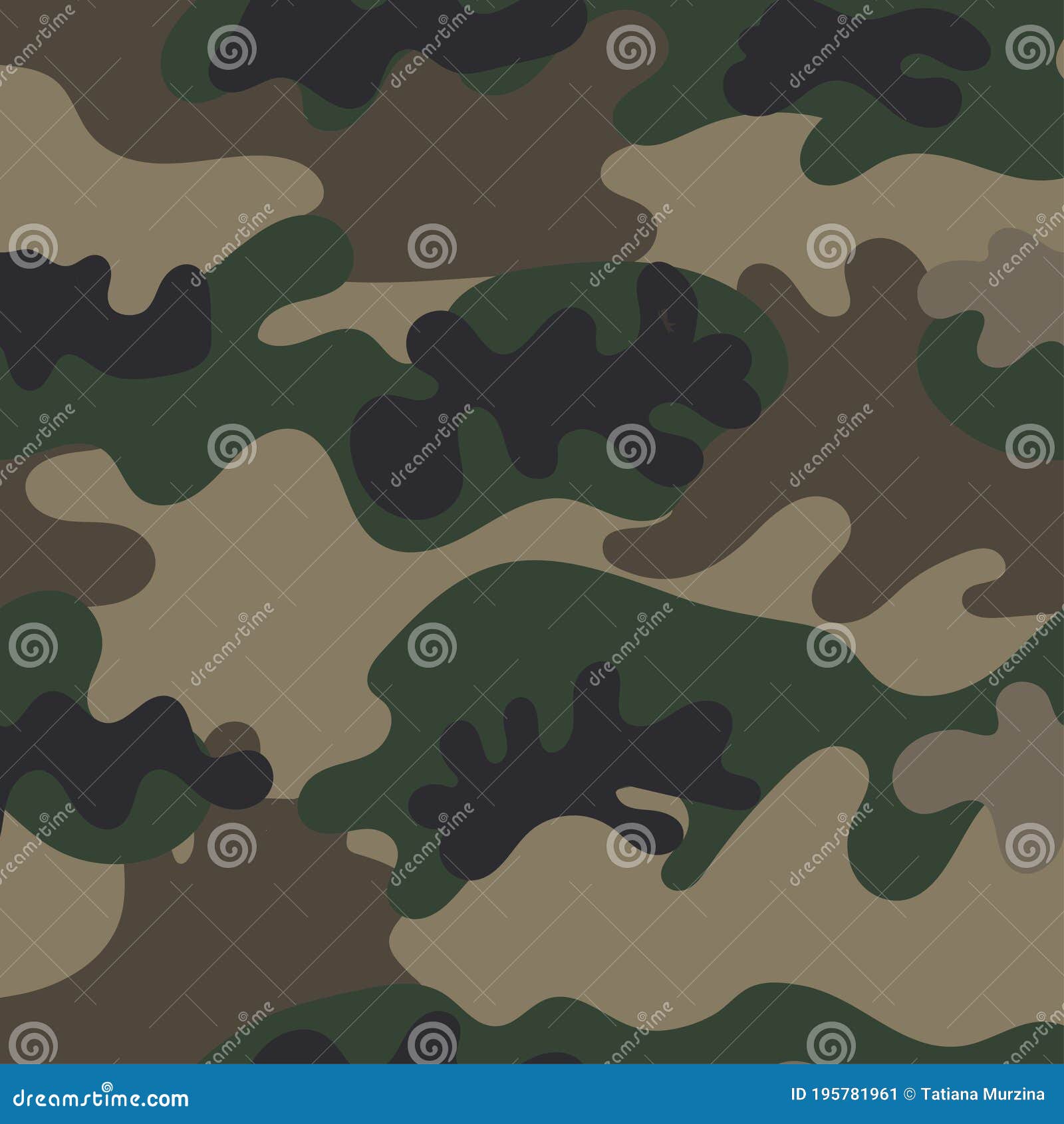 Camouflage Desert Disruptive Block Khaki Seamless Pattern Cartoon ...