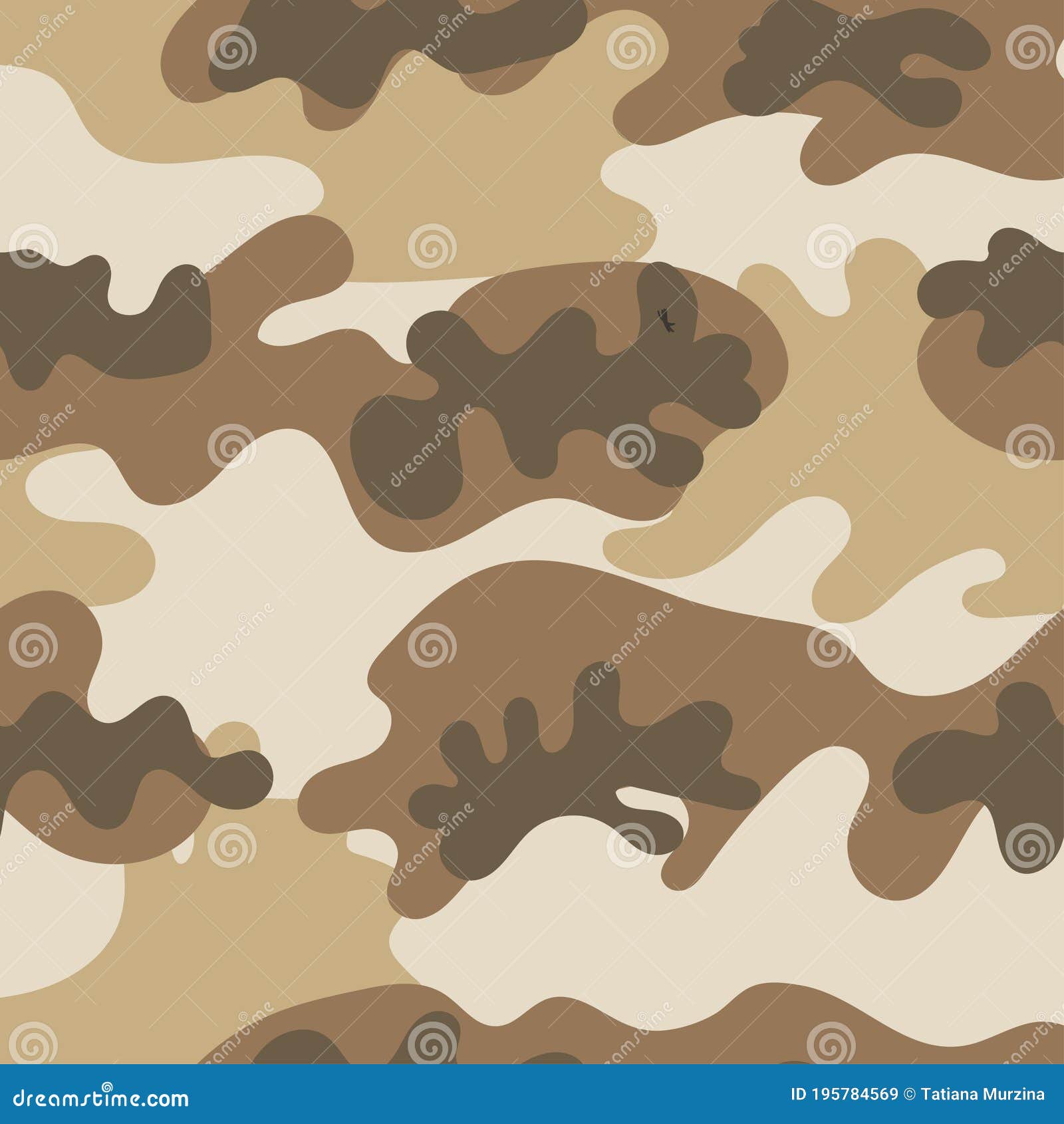 Camouflage Desert Disruptive Block Khaki Seamless Pattern Cartoon ...