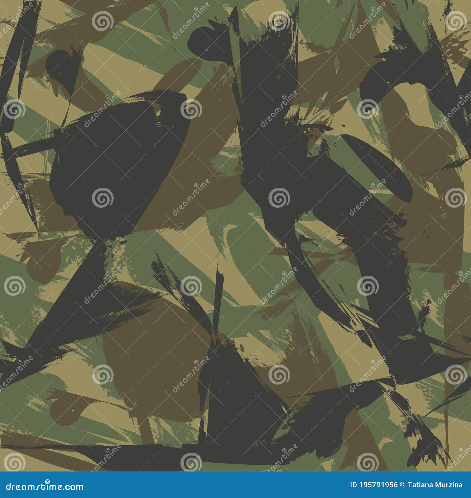 Camouflage Desert Disruptive Block Khaki Seamless Pattern Cartoon ...