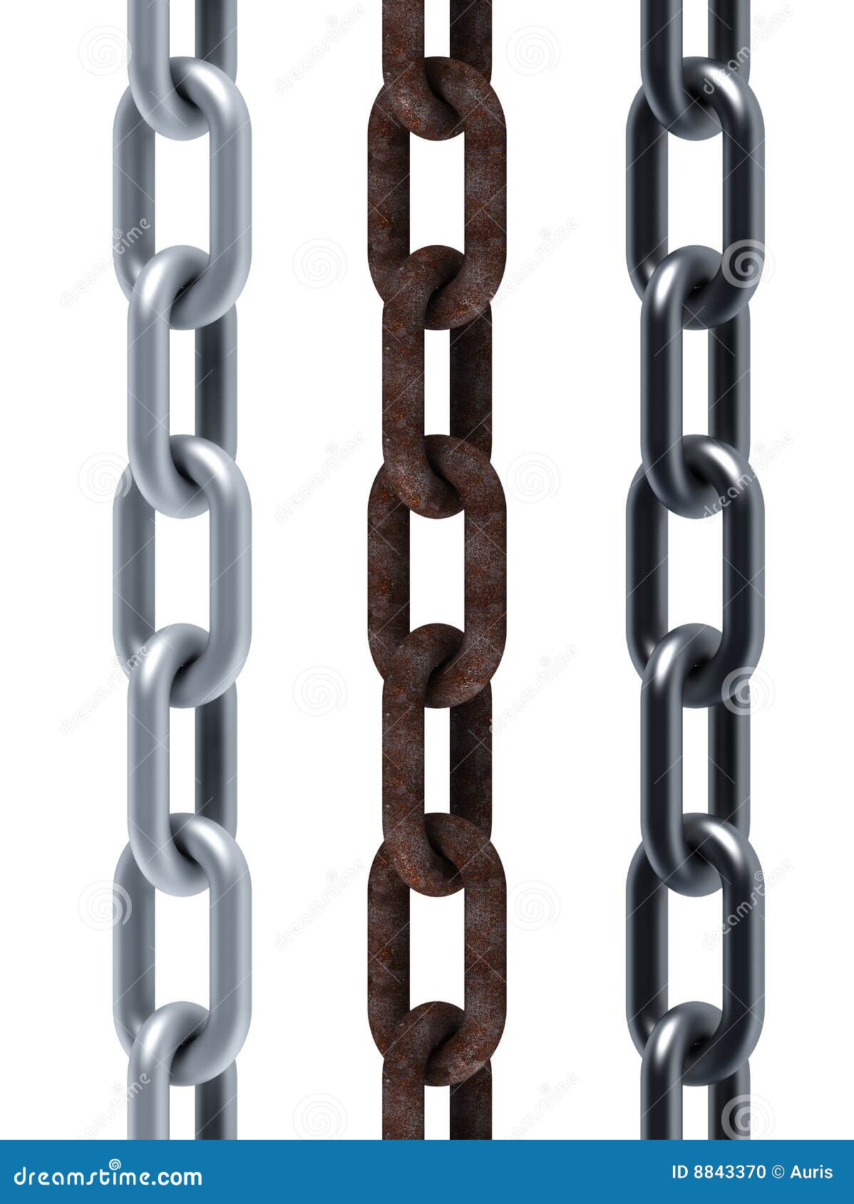 Seamless set of chains stock illustration. Illustration of rendering ...