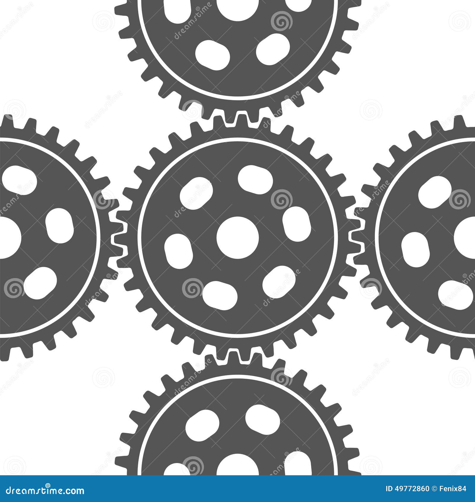 Seamless set of gears stock vector. Illustration of mechanism - 49772860
