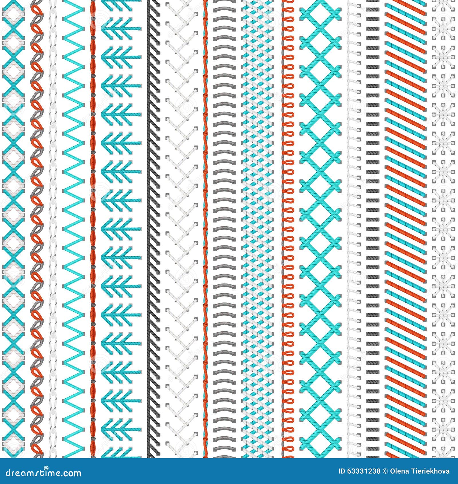Seamless sewing pattern. stock vector. Illustration of ethnic - 63331238