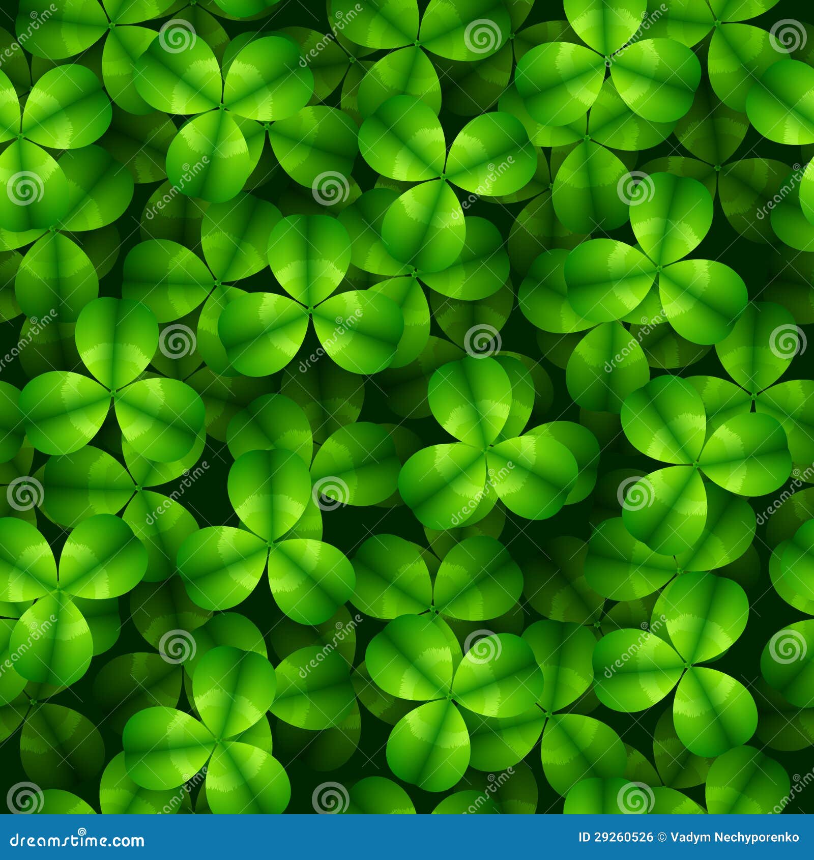 Seamless Shamrock Background Stock Vector - Illustration of decoration ...