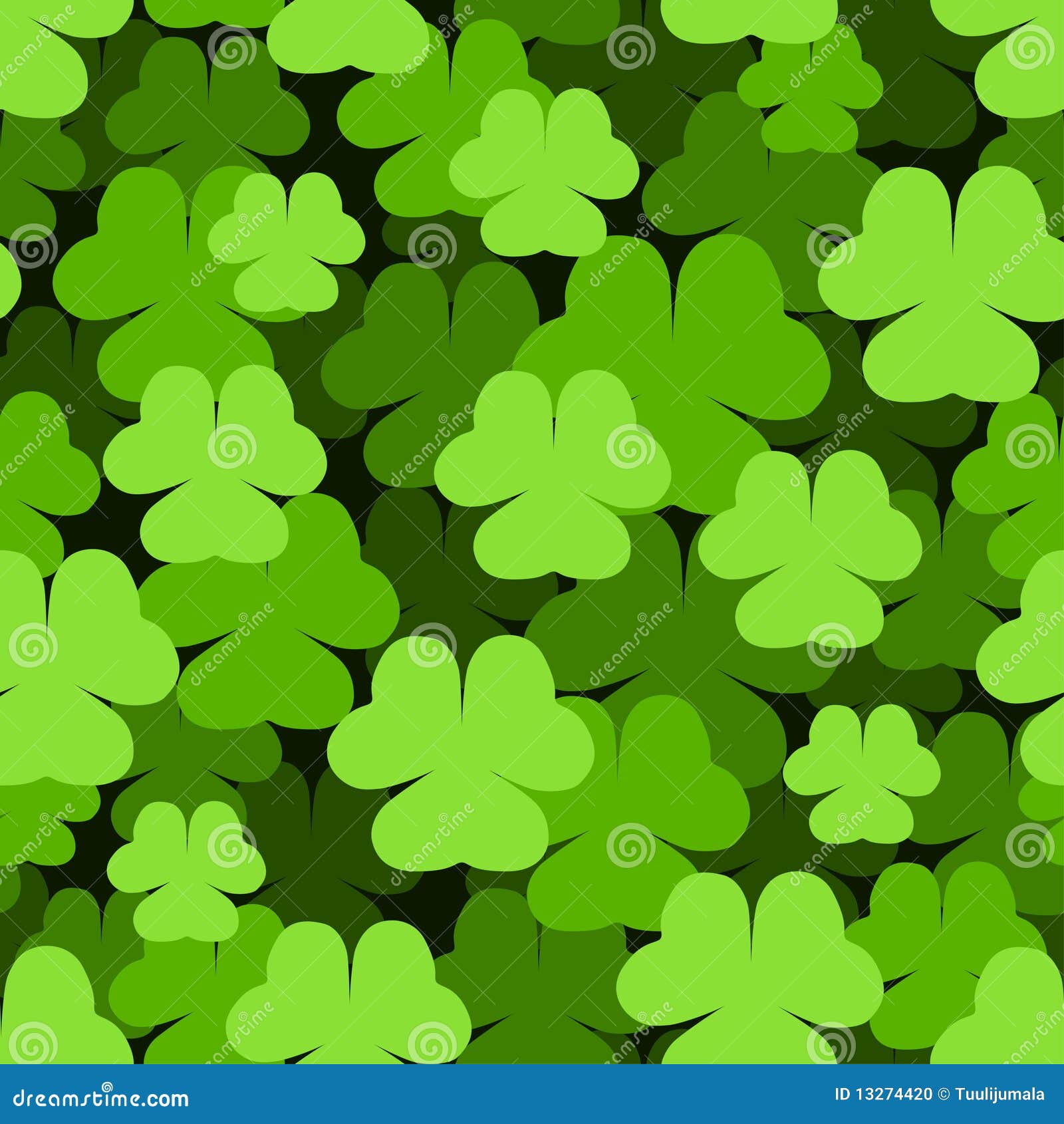 Seamless shamrock pattern stock vector. Illustration of frame - 13274420