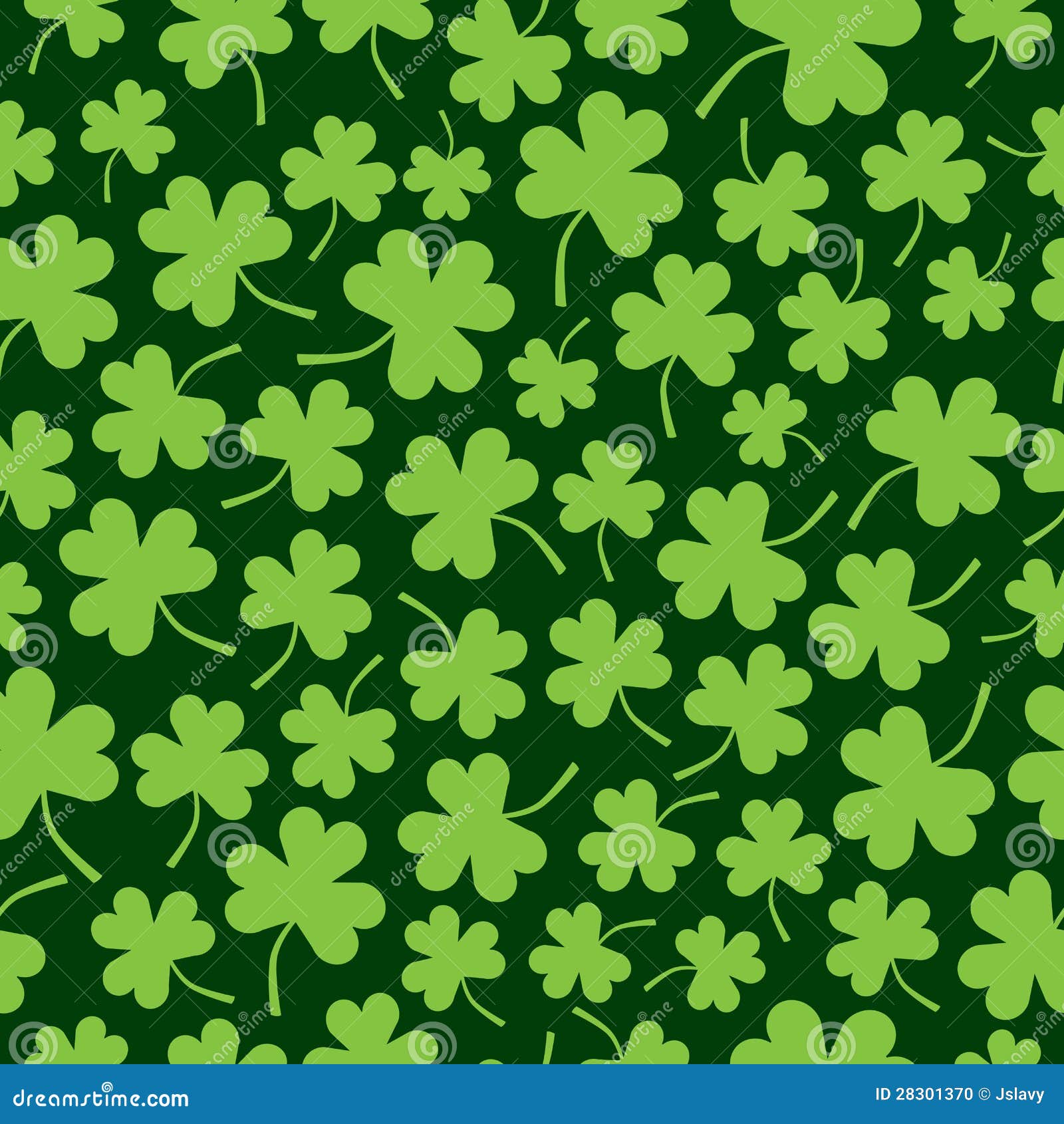 Seamless Shamrock Pattern stock vector. Illustration of patricks - 28301370