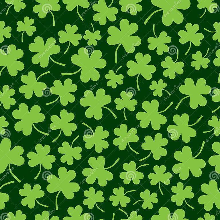 Seamless Shamrock Pattern stock vector. Illustration of patricks - 28301370