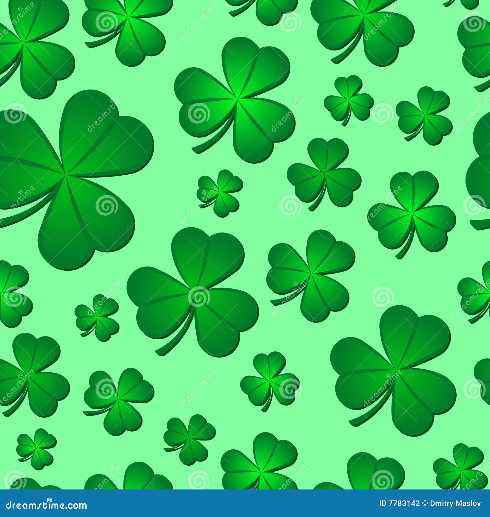 Seamless Shamrock Pattern stock vector. Illustration of holiday - 7783142