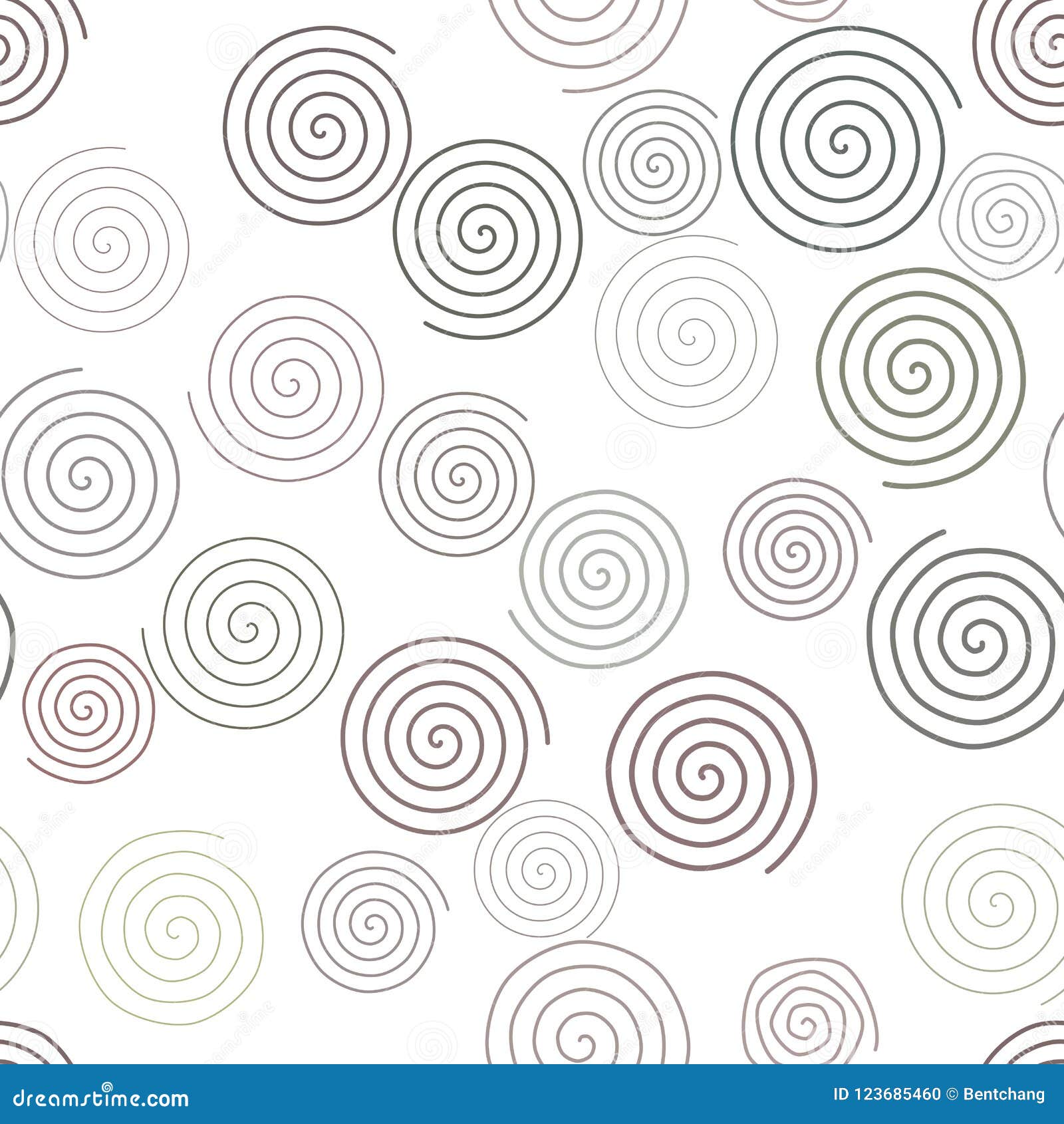 Seamless Shape of Twirl Circle Lines, Abstract Geometric Background ...
