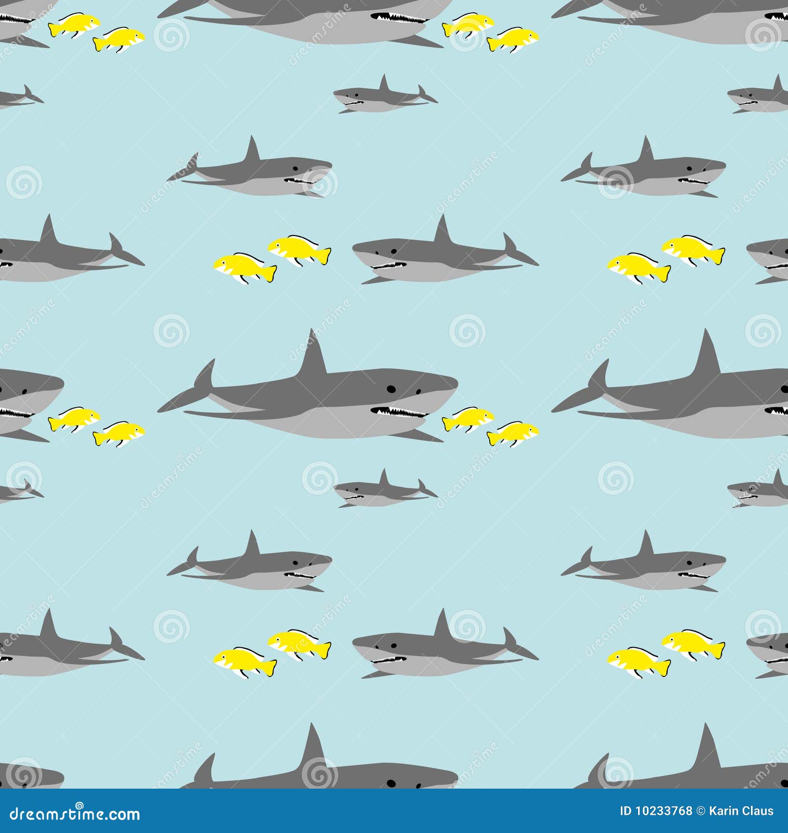 Seamless shark pattern stock vector. Illustration of life - 10233768