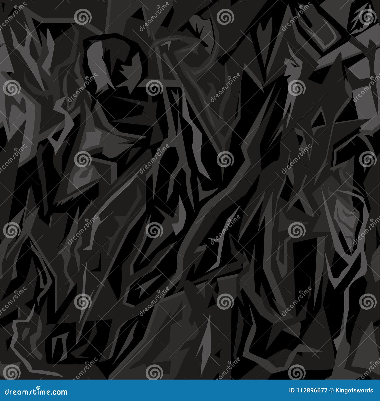 Seamless Sharp-angled Texture of a Night Camouflage Stock Vector ...