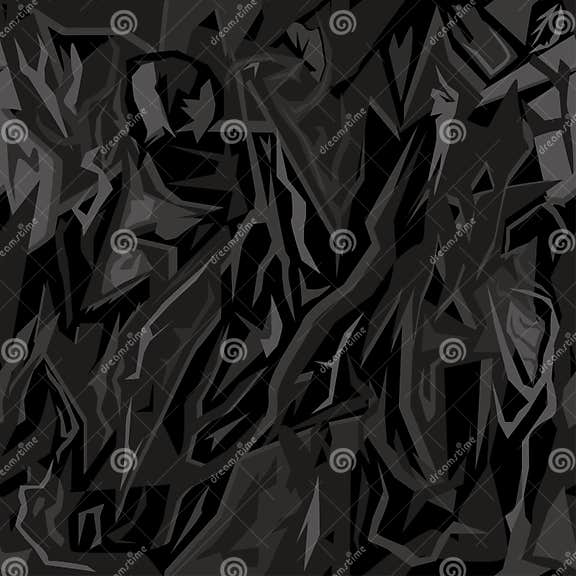 Seamless Sharp-angled Texture of a Night Camouflage Stock Vector ...