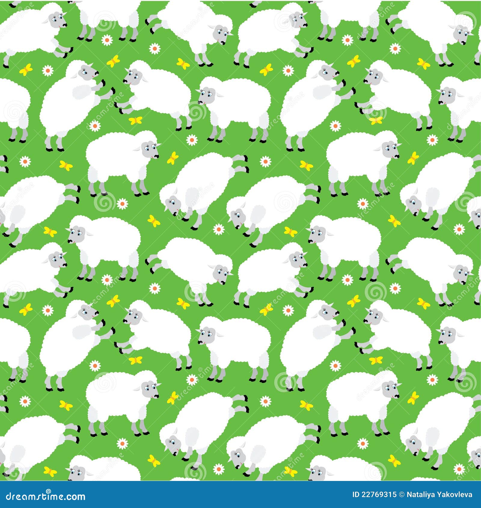 Seamless sheeps pattern stock vector. Illustration of repeat - 22769315
