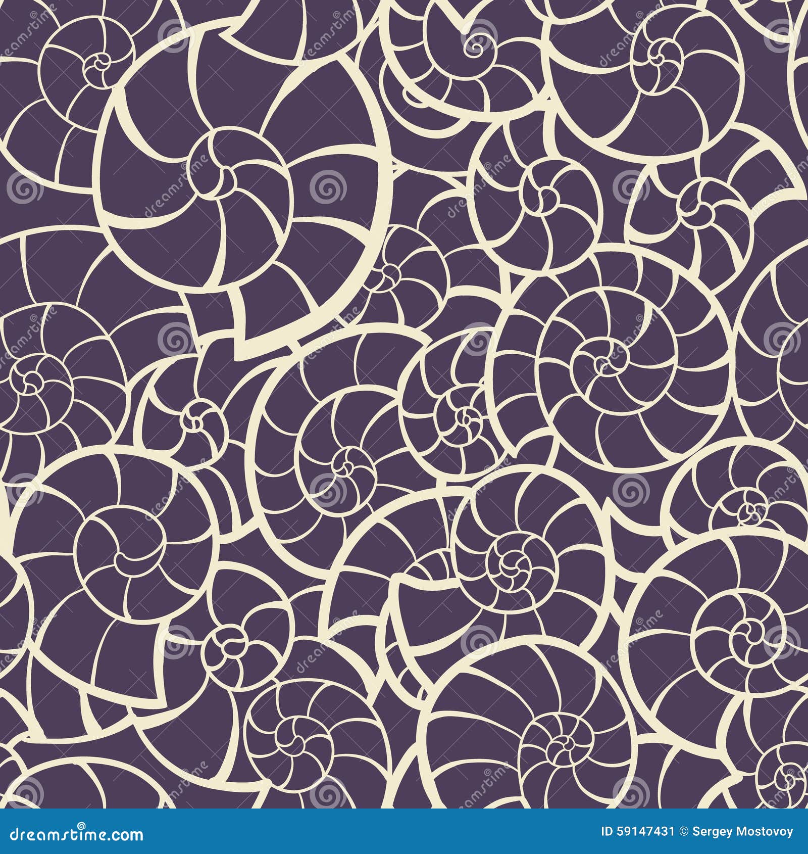 Seamless shells background stock vector. Illustration of seashell ...