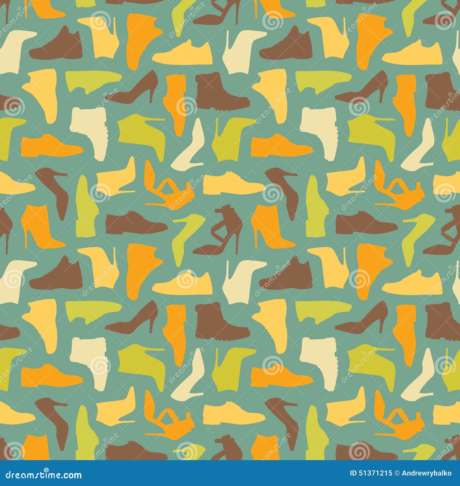 Seamless shoe pattern stock vector. Illustration of clothing - 51371215