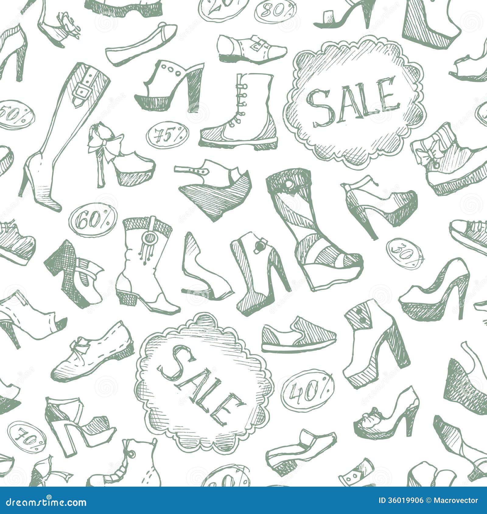 Seamless Shoes Pattern Vector Illustration | CartoonDealer.com #74252236