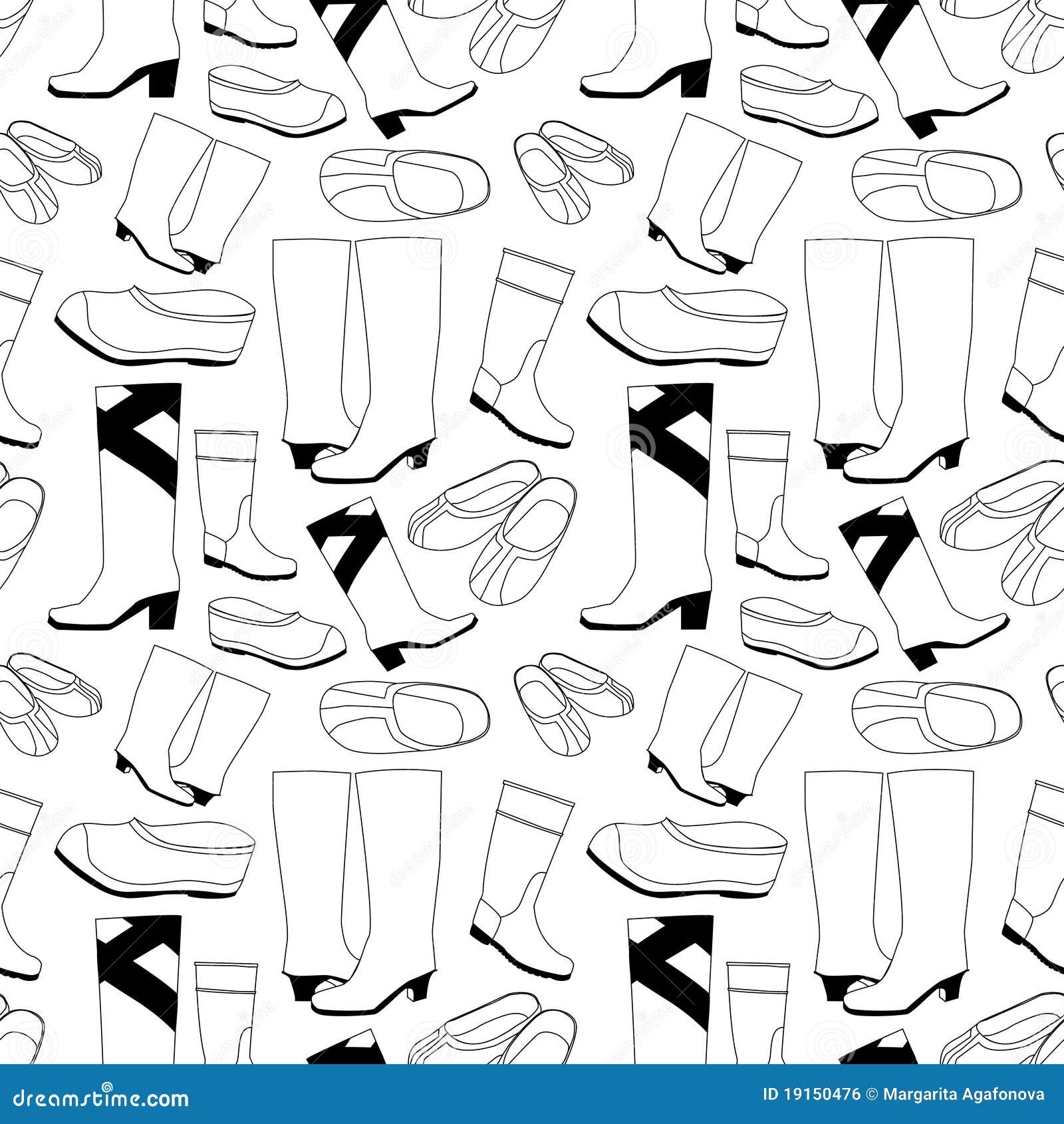 Seamless shoes pattern stock vector. Illustration of background - 19150476