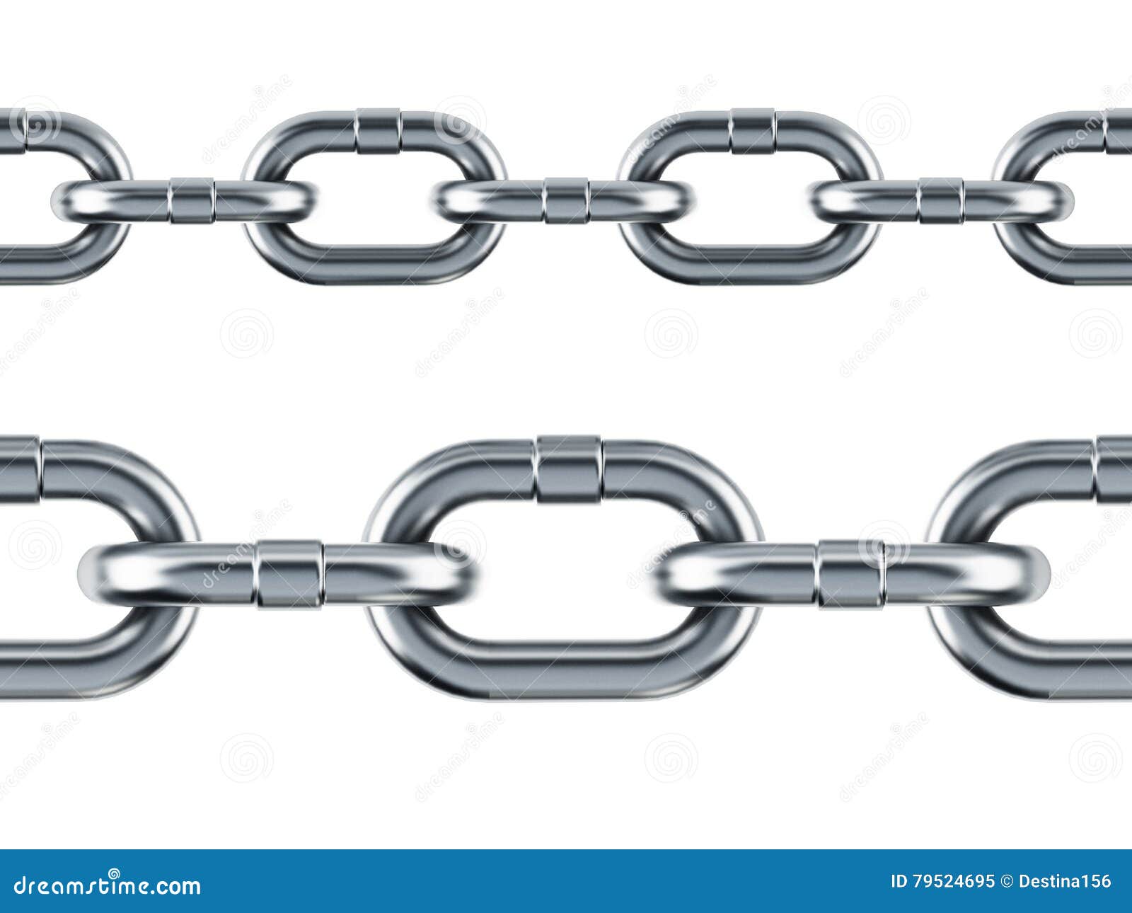 Seamless Silver Chain Pattern. 3D Illustration Stock Illustration ...