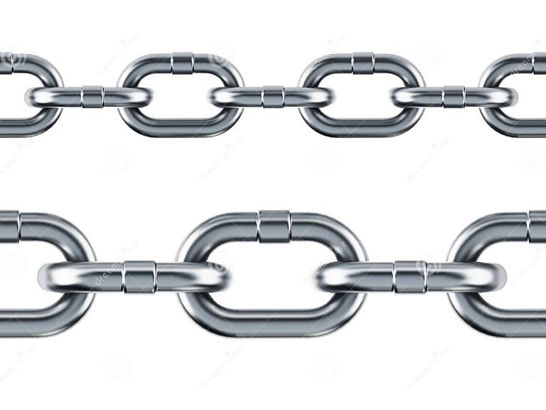 Seamless Silver Chain Pattern. 3D Illustration Stock Illustration ...