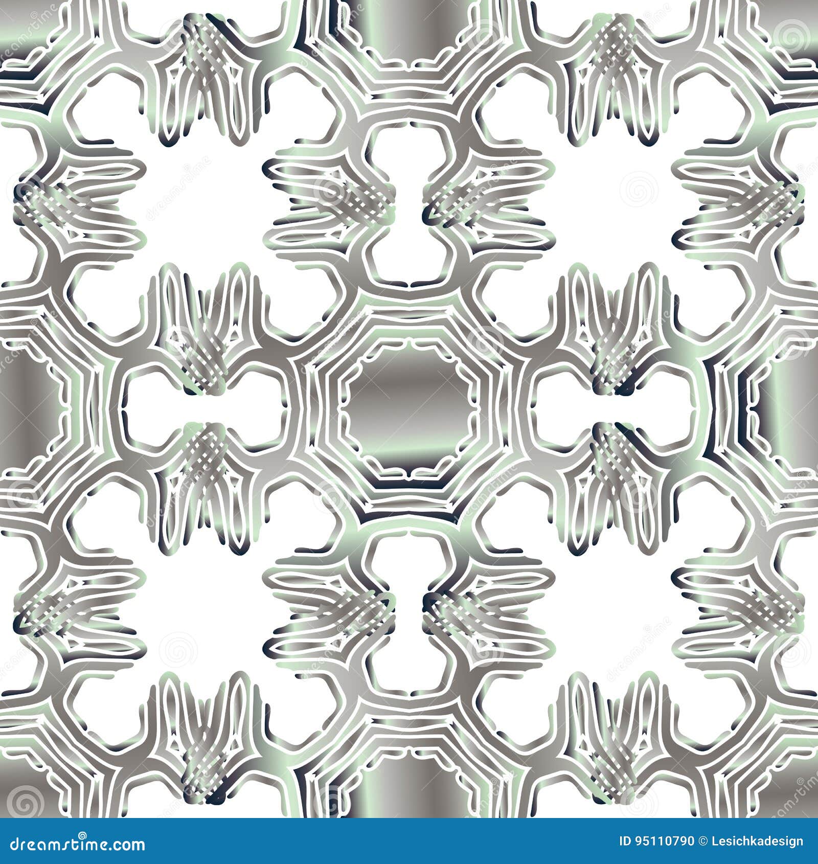 Seamless Silver Pattern. Ethnic Textured Background Stock Illustration ...