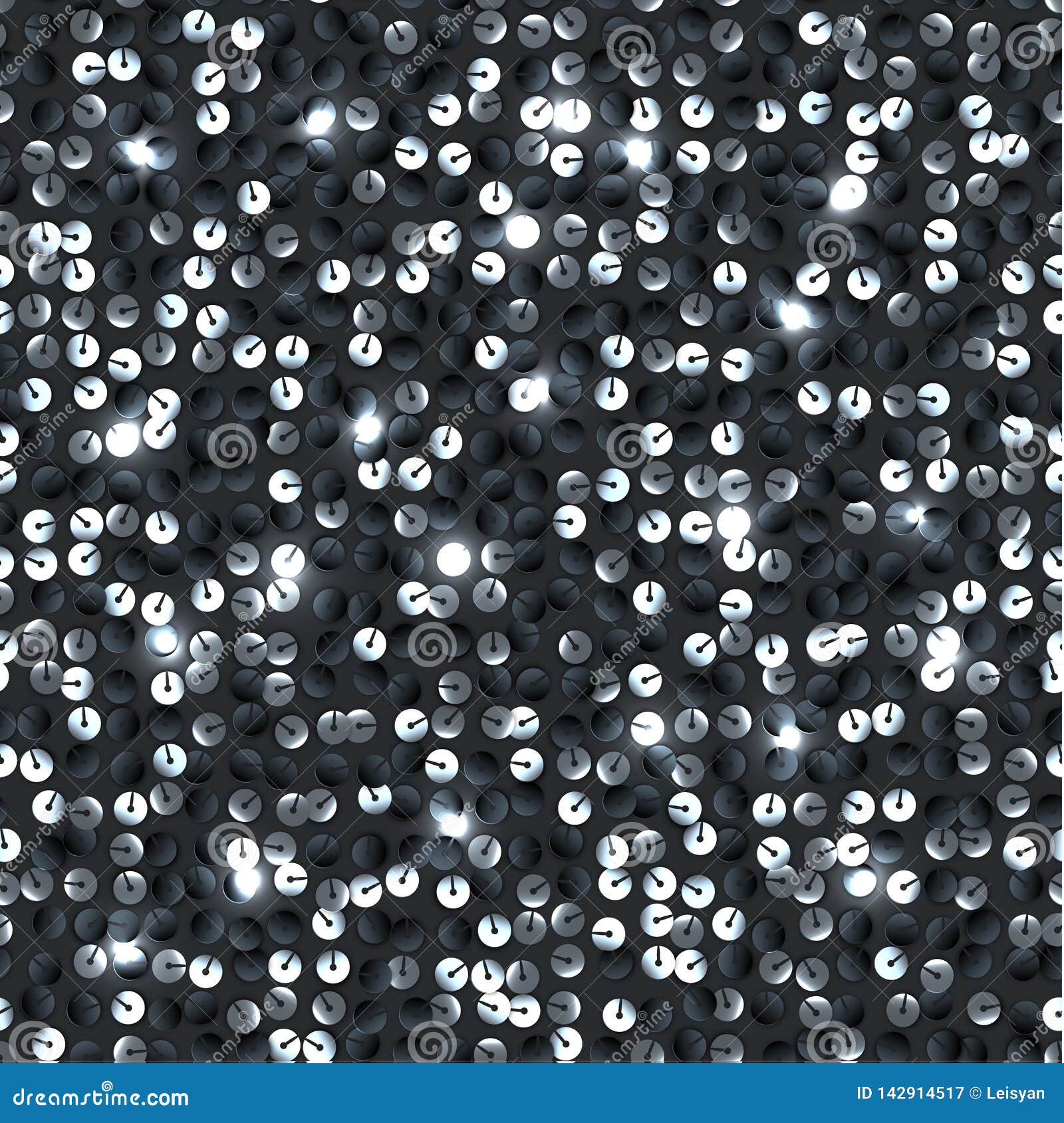 Seamless Silver Texture of Fabric with Sequins Stock Vector ...