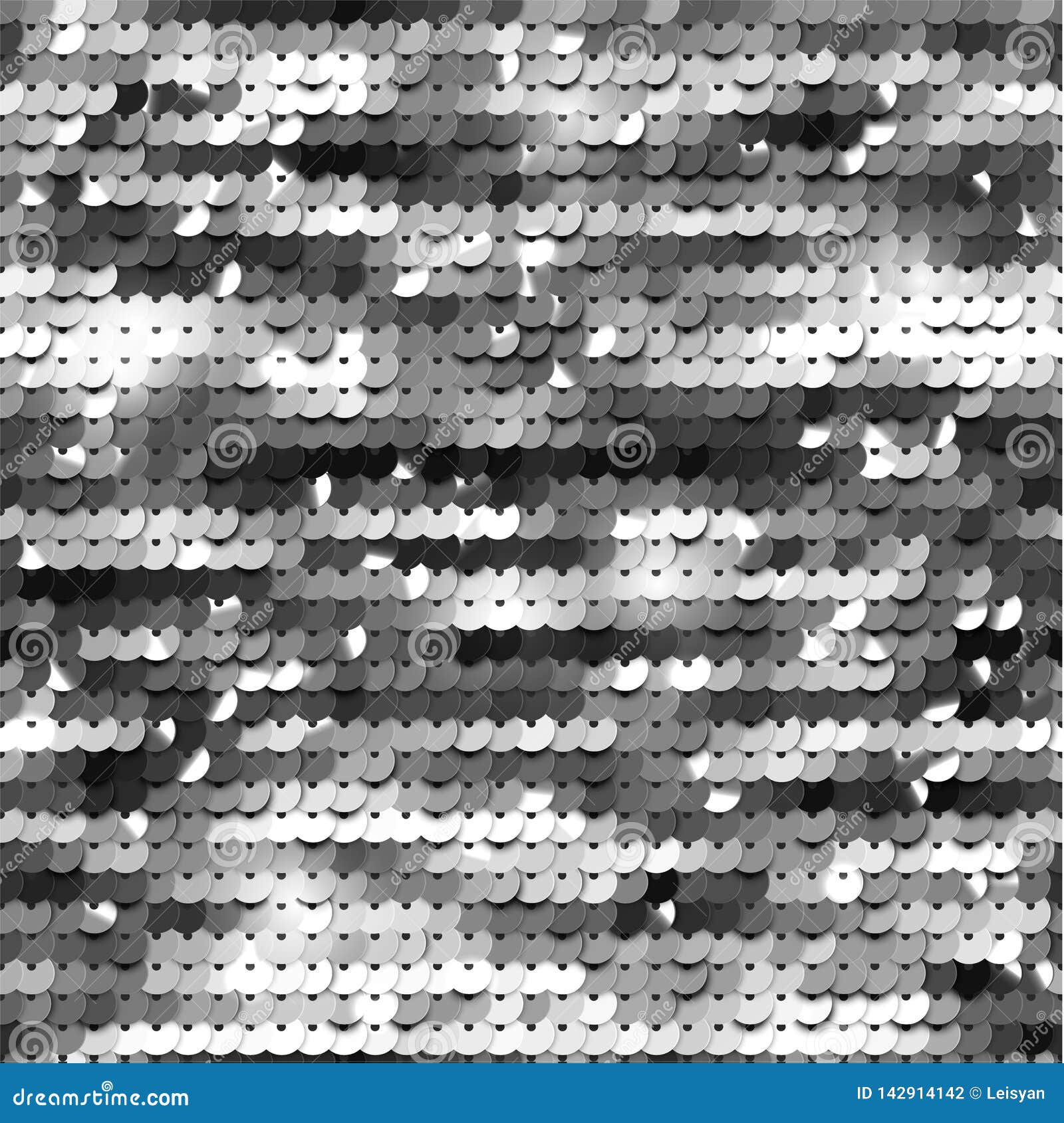 Seamless Silver Texture of Sequined Fabric Stock Vector - Illustration ...