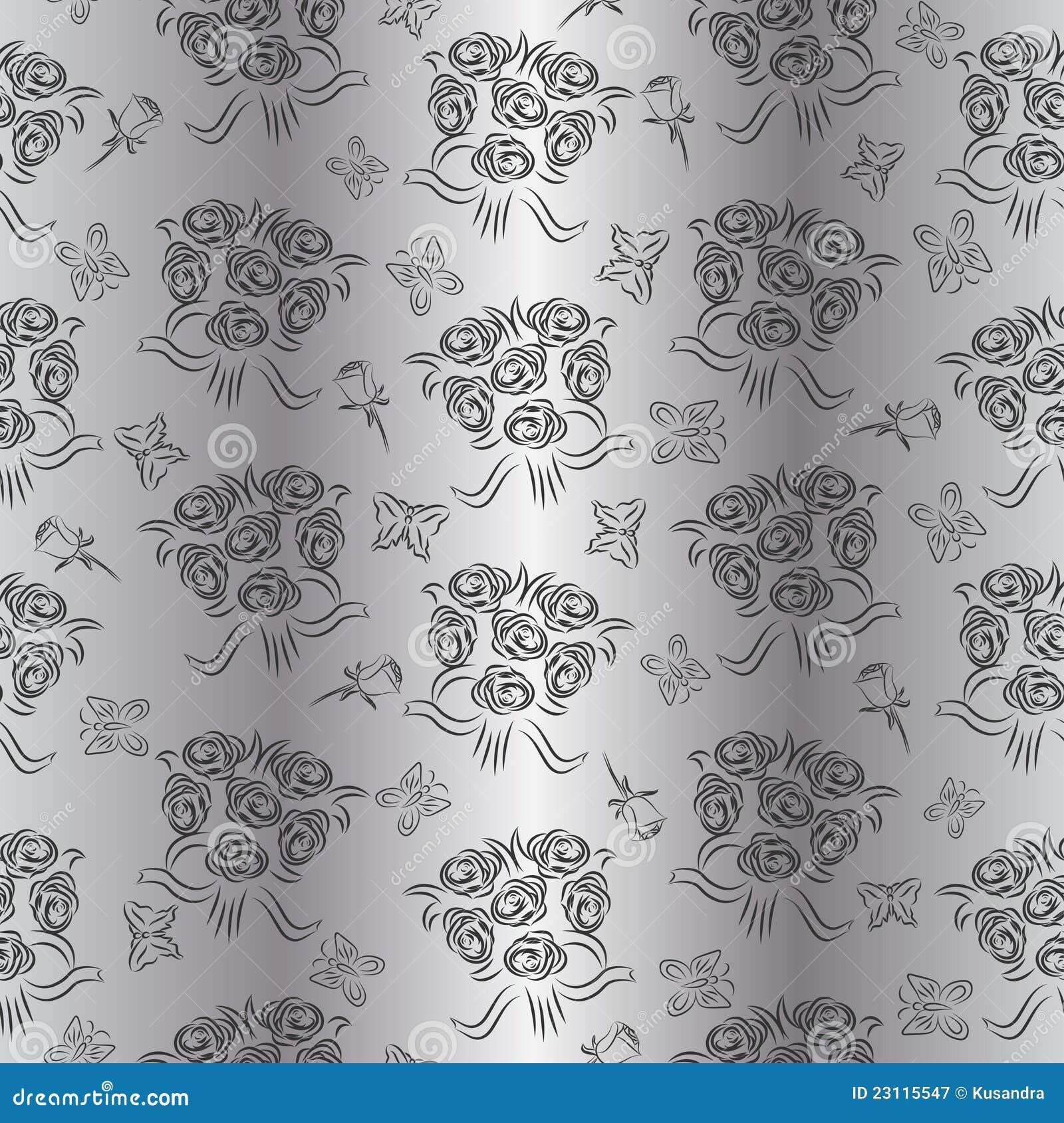 Seamless Silver Wedding Pattern Stock Vector - Illustration of bunch ...