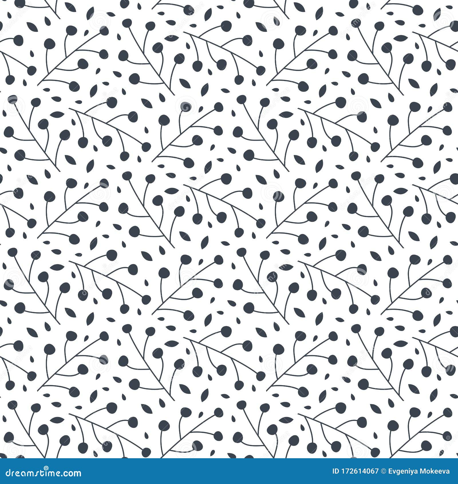 Seamless Simple Abstract Floral Pattern Stock Illustration ...