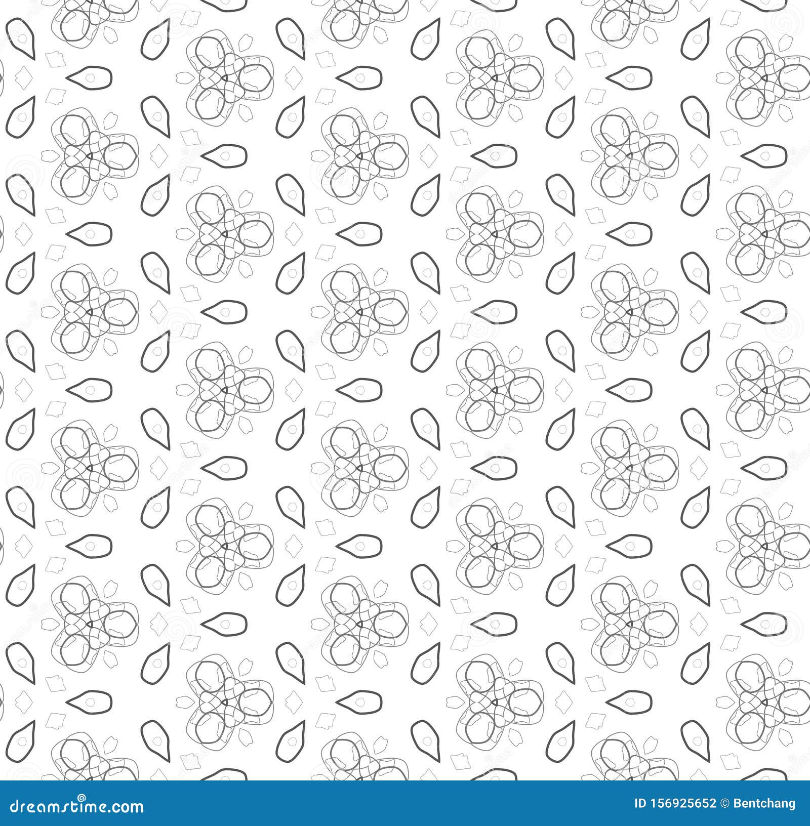 Seamless Simple Black & White B&W Abstract Geometry Pattern Stock ...