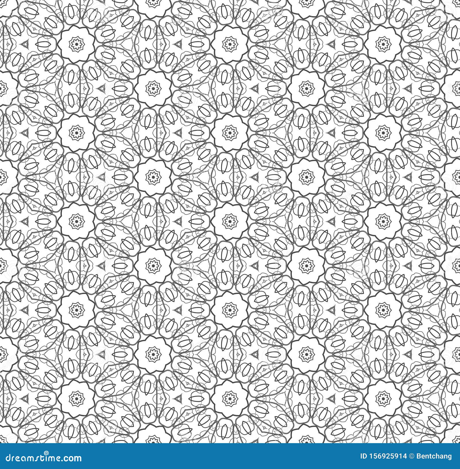 Seamless Simple Black & White B&W Abstract Geometry Pattern Stock ...