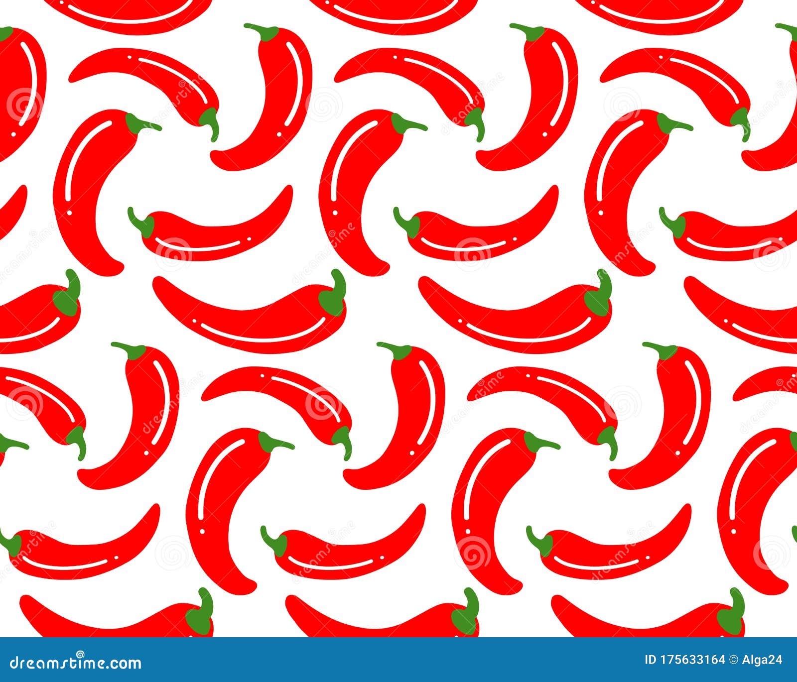 Seamless Simple Chili Pepper Pattern Simple Ornament. Vector ...