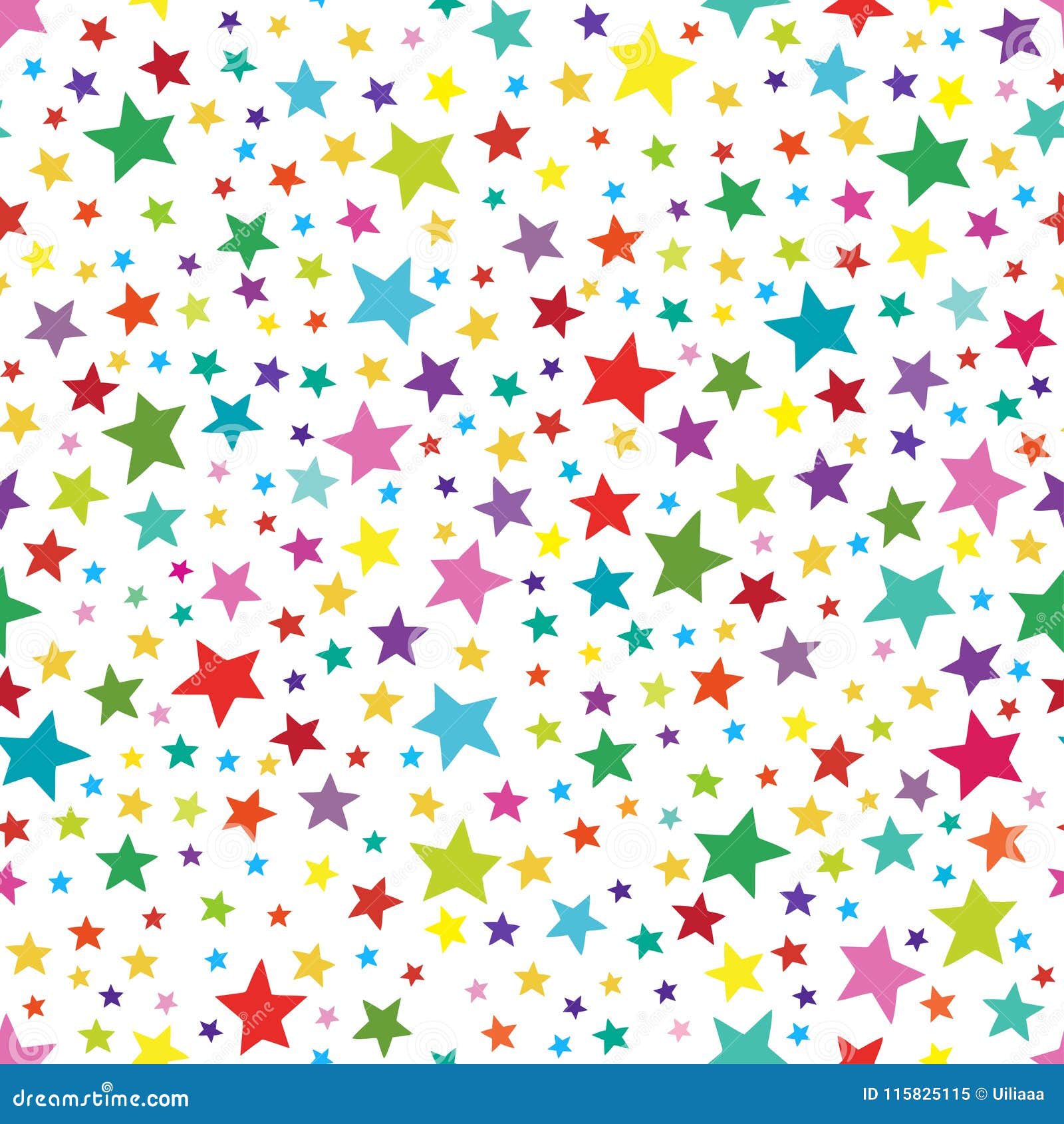 Seamless Simple Pattern with Colorful Stars. Seamless Pattern Stock ...