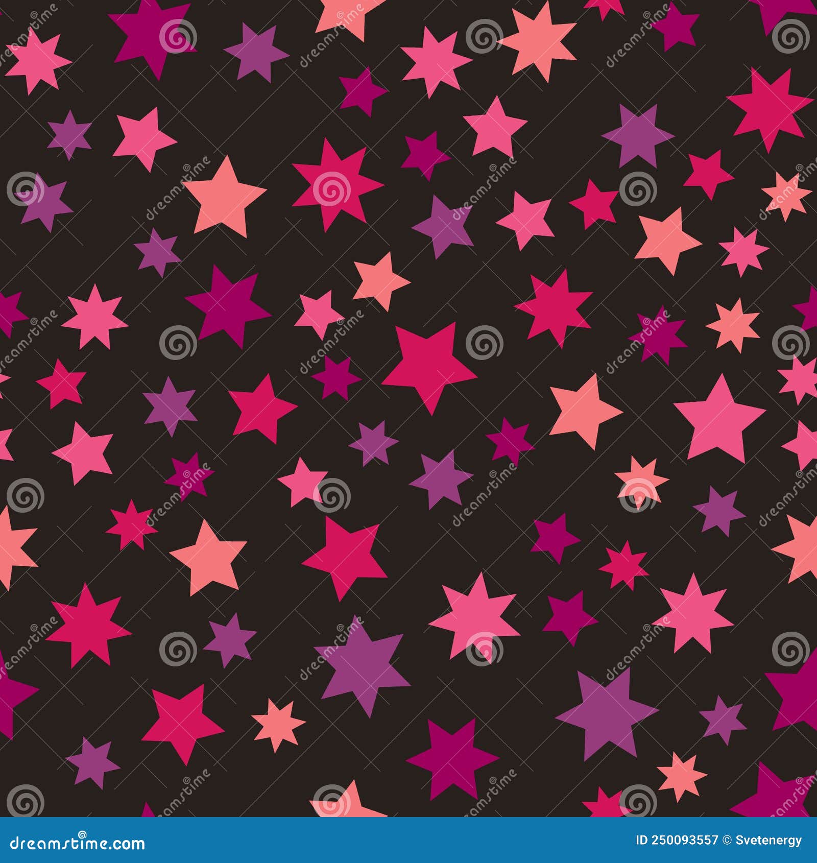 Seamless Simple Pattern with Red Stars on a Dark Background. Stock ...