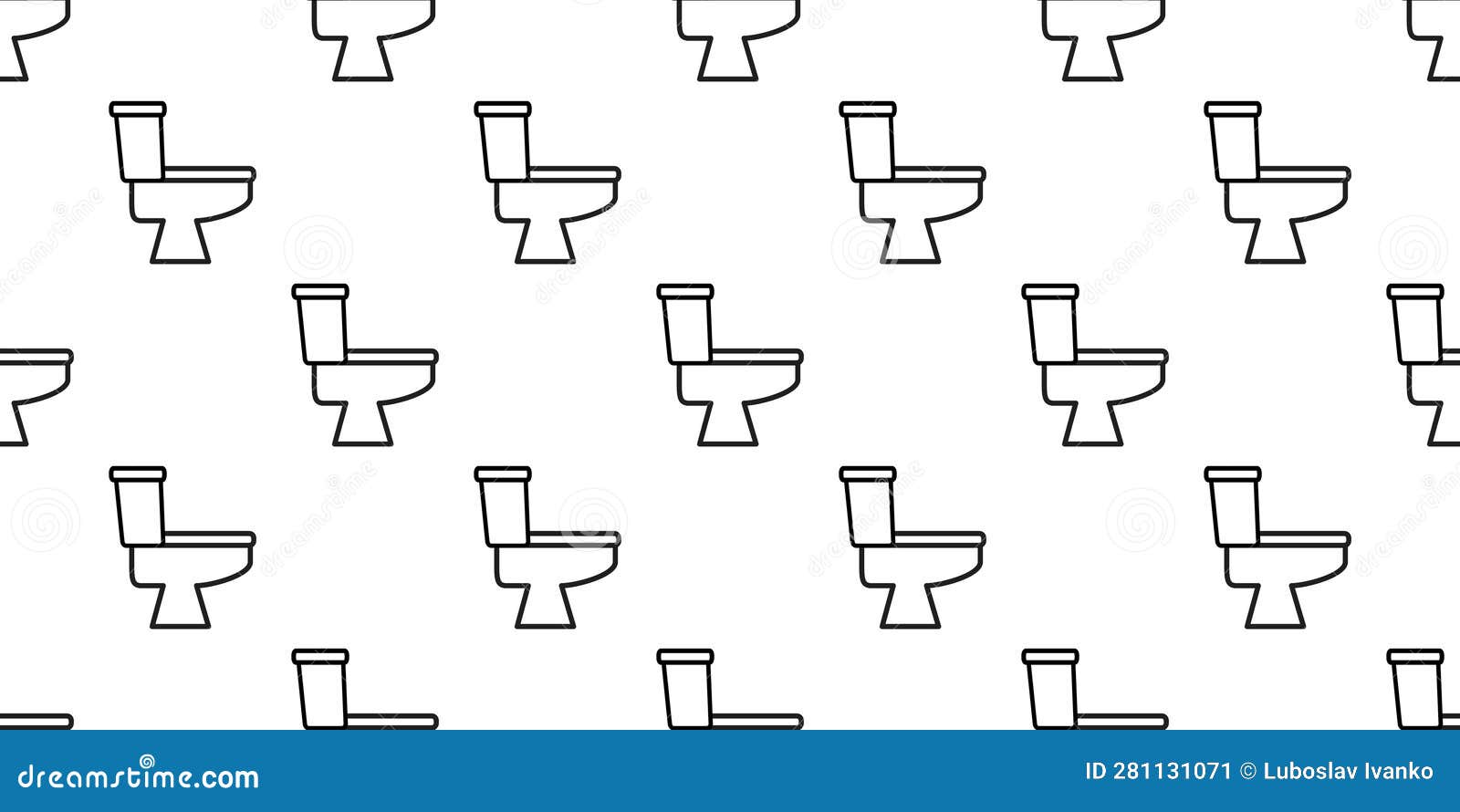 Seamless Simple Toilet Icon Pattern, Repeats Vertically and ...