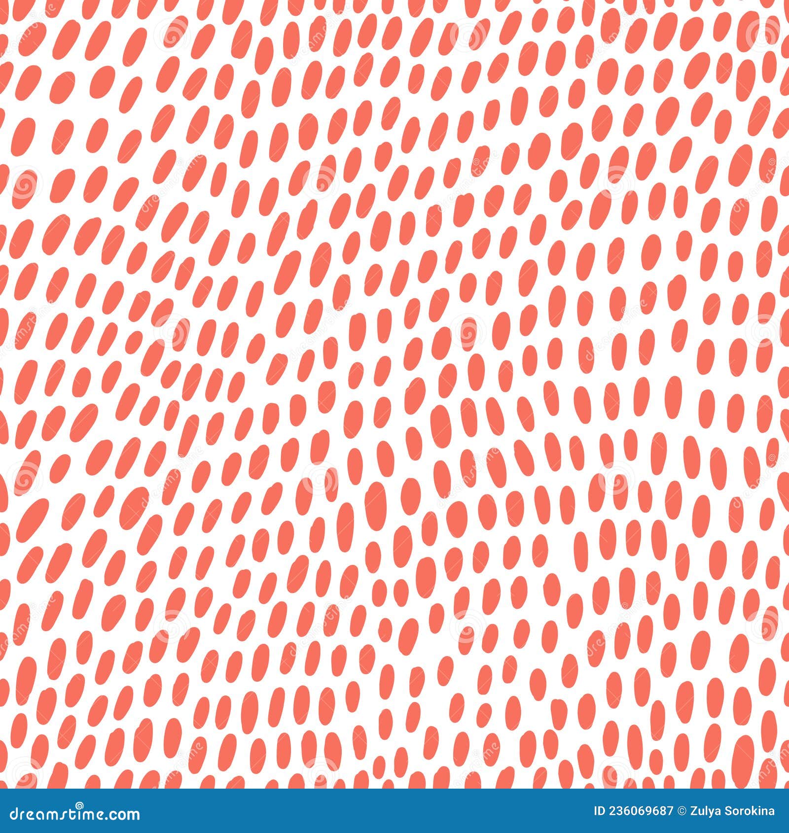 Seamless Simple Vector Pattern with Red Dots. Hand Drawn Speckled ...