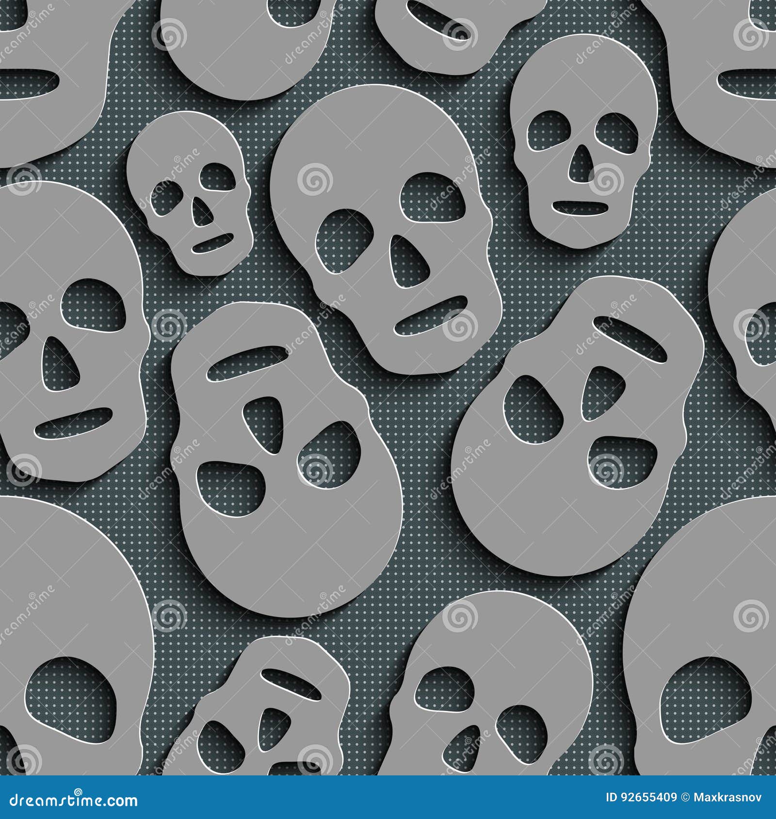 Seamless Skull Pattern stock vector. Illustration of plate - 92655409