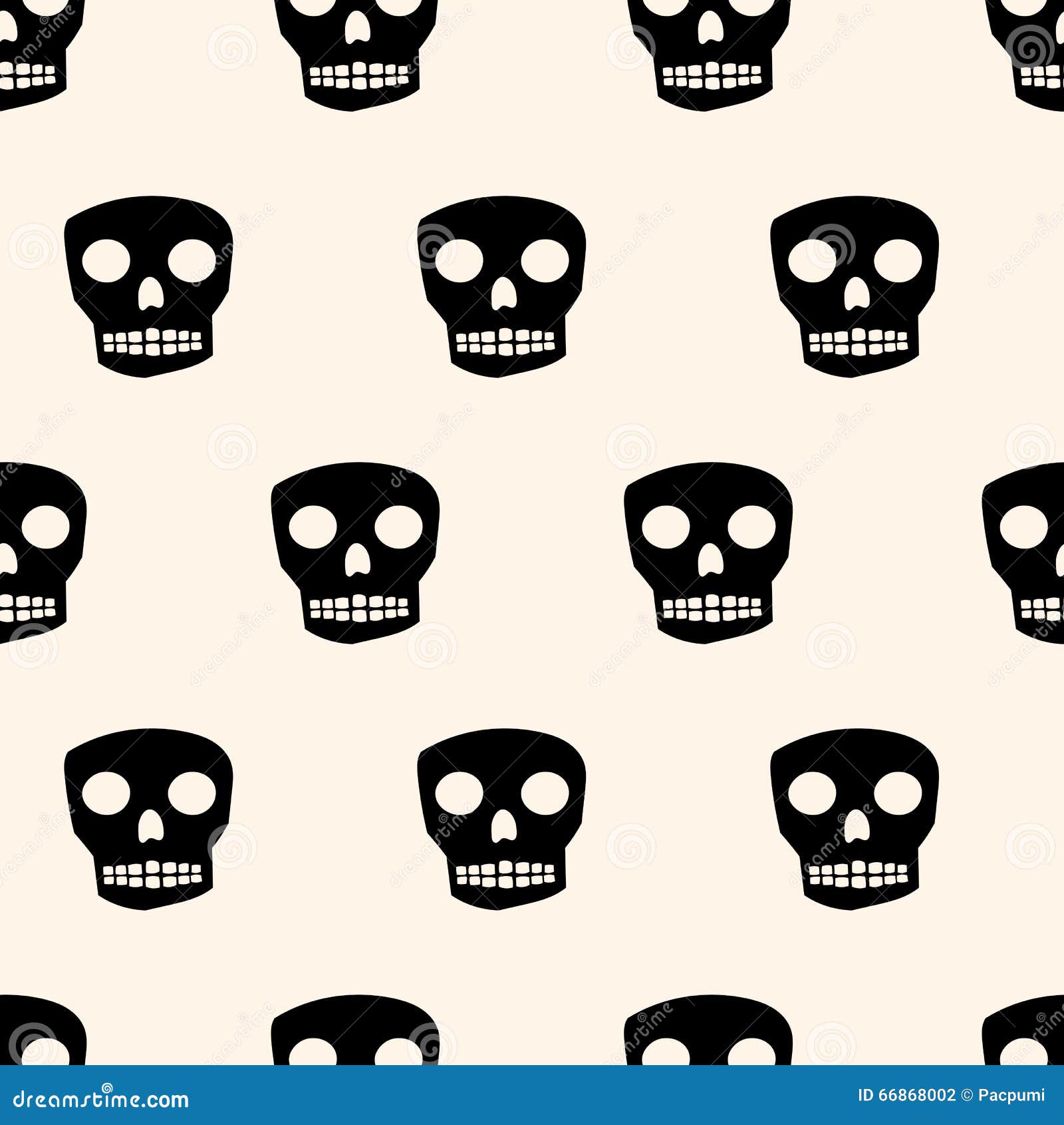 Seamless skull pattern stock illustration. Illustration of print - 66868002