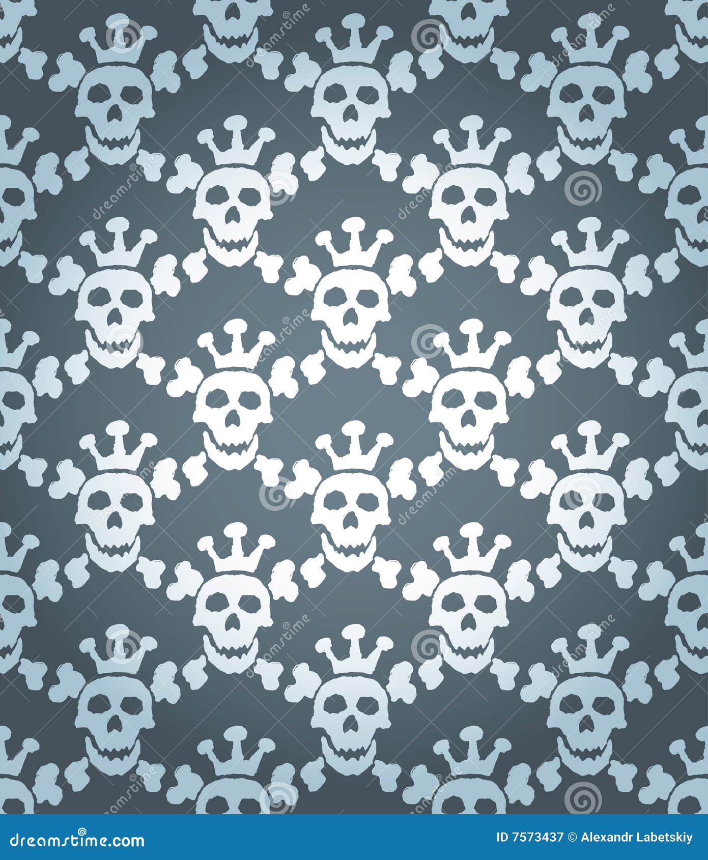 Seamless skulls stock vector. Illustration of decor, fashionable - 7573437