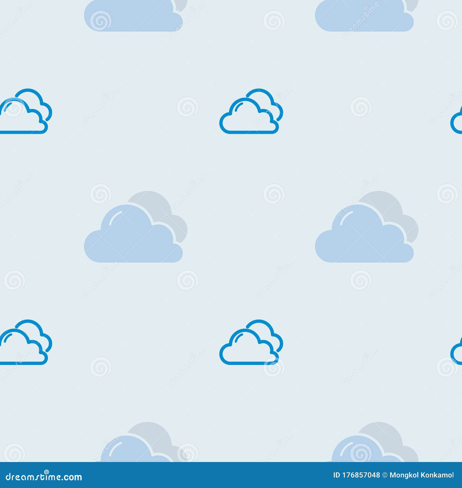 Seamless Sky Pattern Background, Vector Sky Icon, Seamless Backgrounds ...
