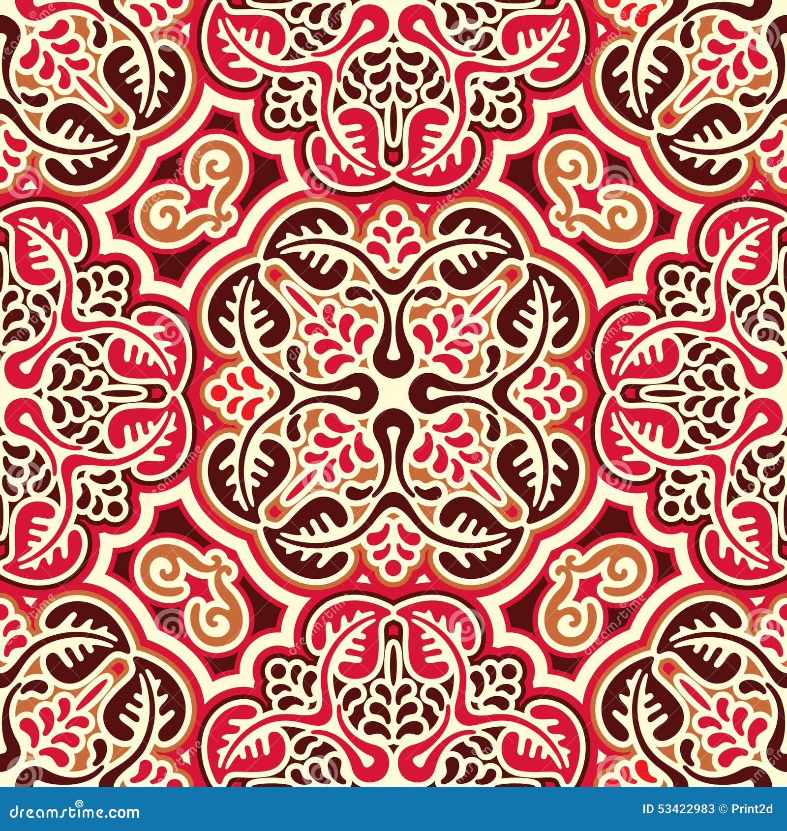 Seamless Slavic Folk Art Embroidery Pattern Vector Illustration ...