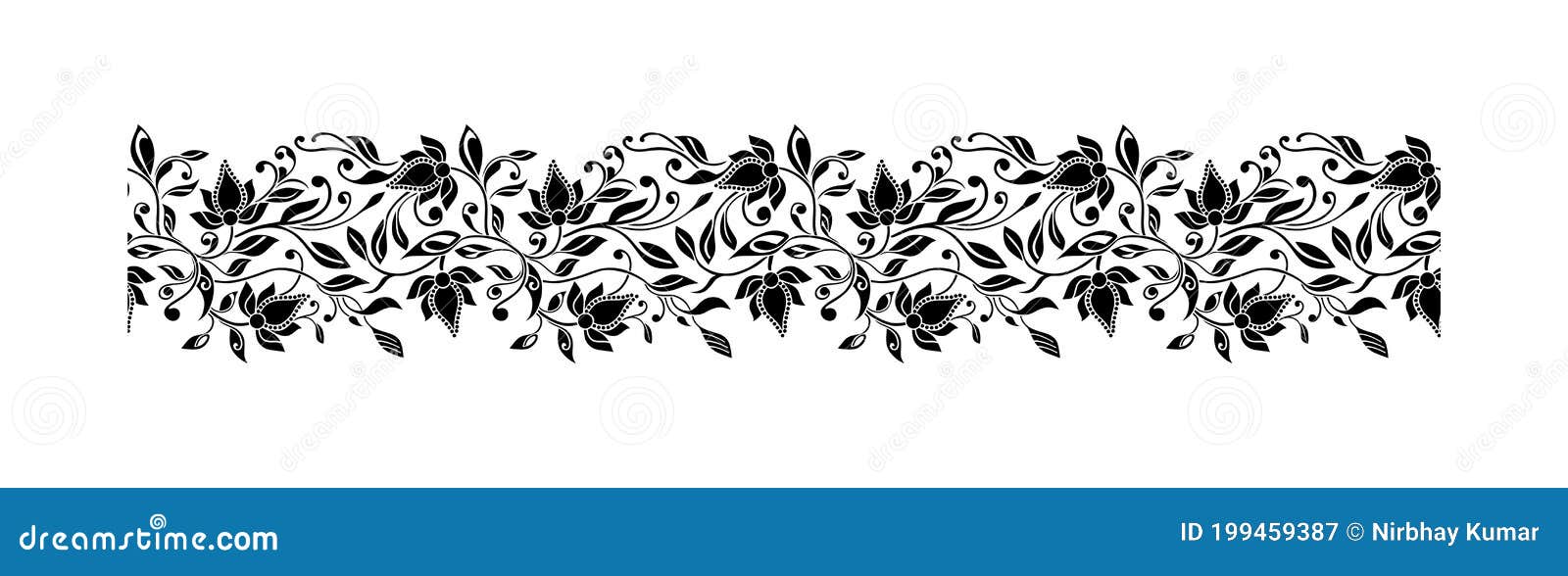 Vector Flower Border Design