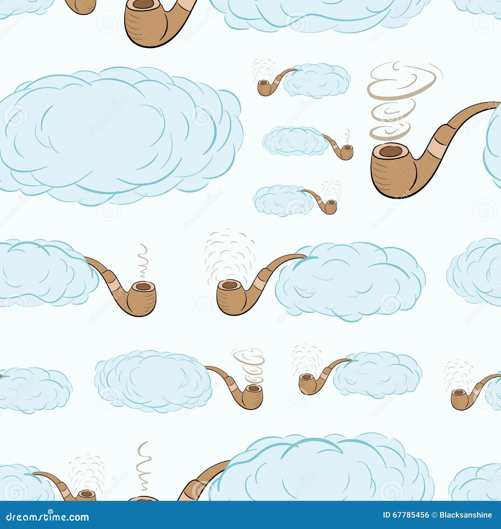 Seamless smoking cloud stock vector. Illustration of clouds - 67785456