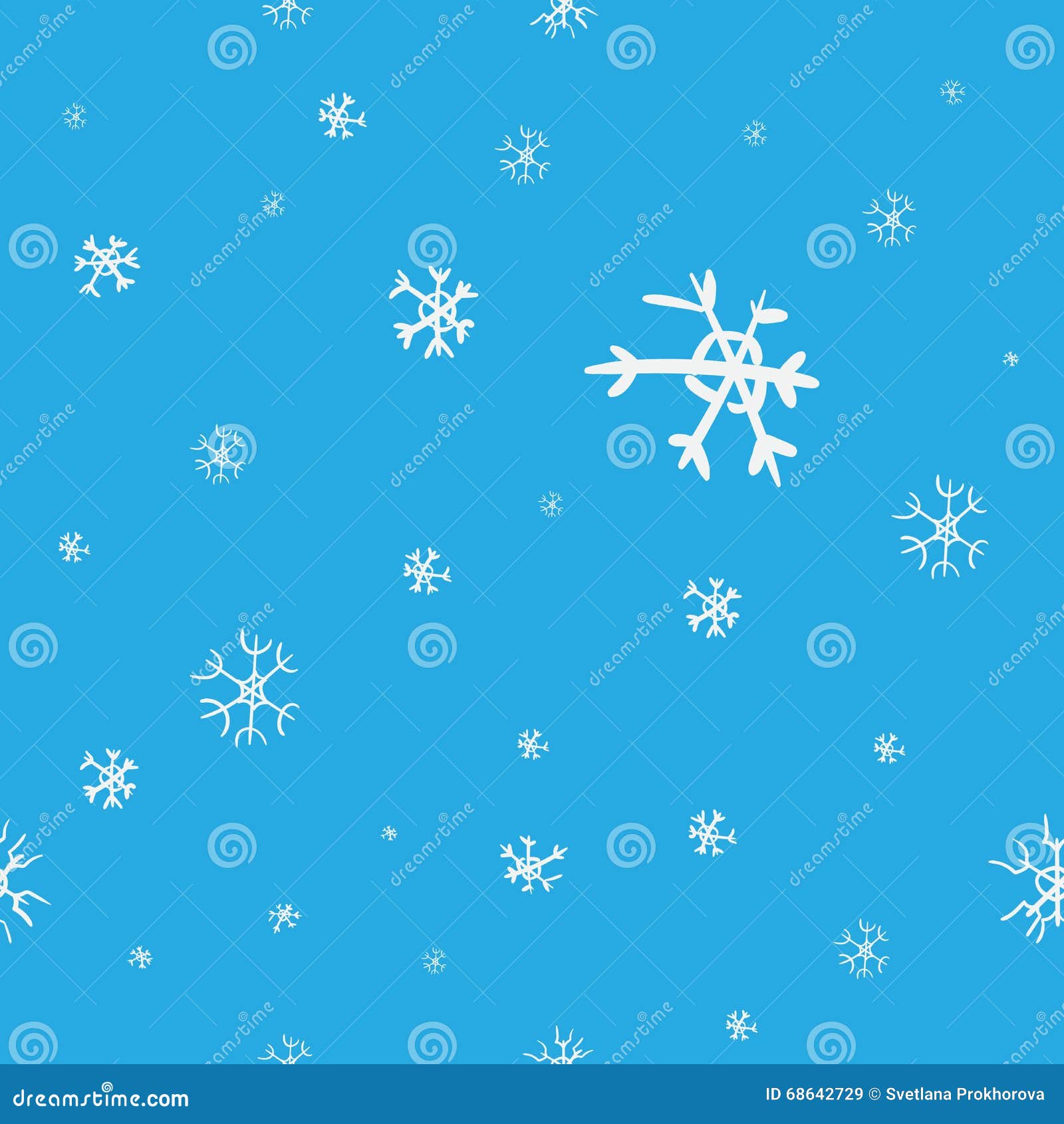 Seamless snow pattern stock vector. Illustration of design - 68642729