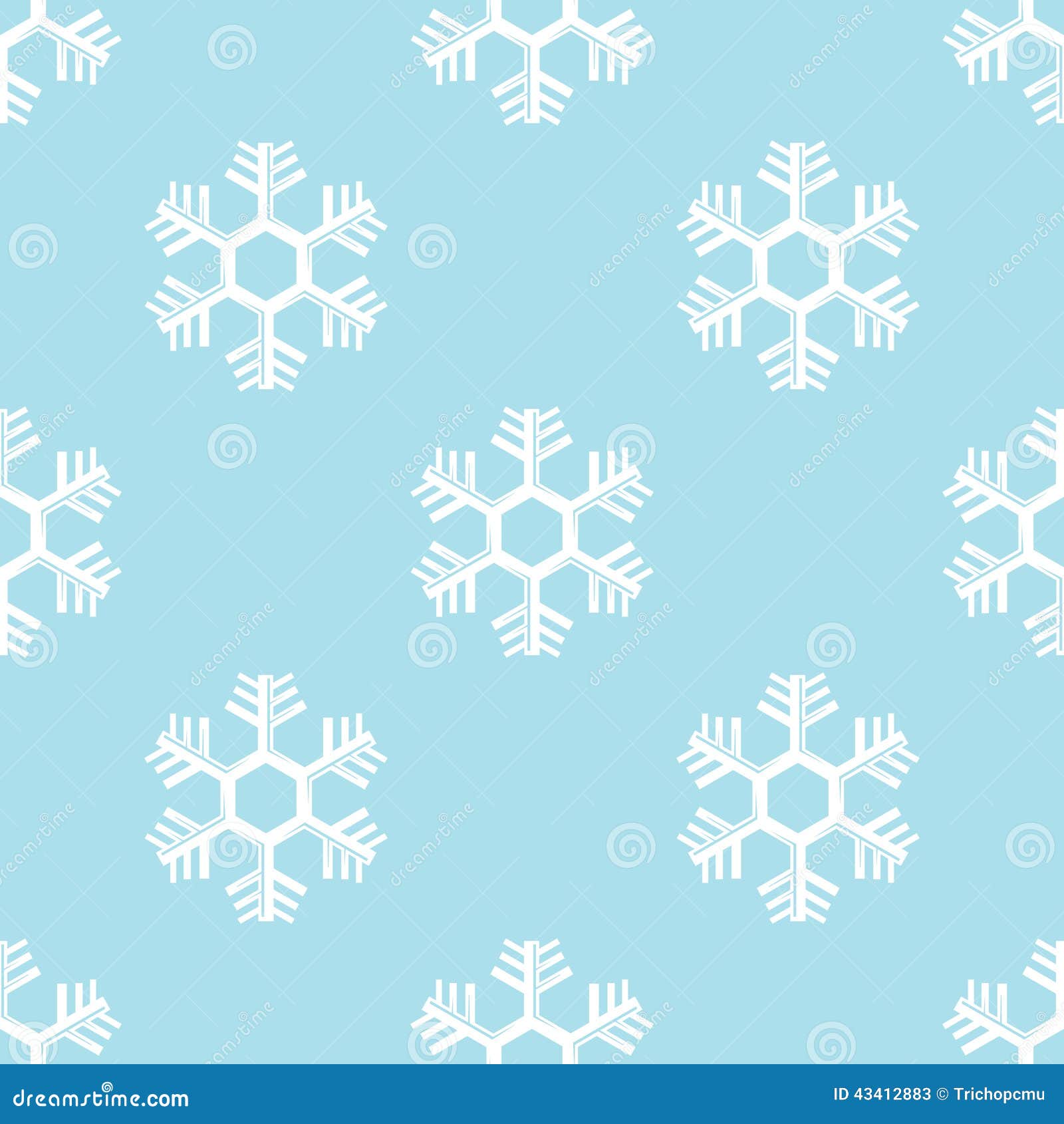 Seamless Snowflake Background Vector Stock Vector - Illustration of ...